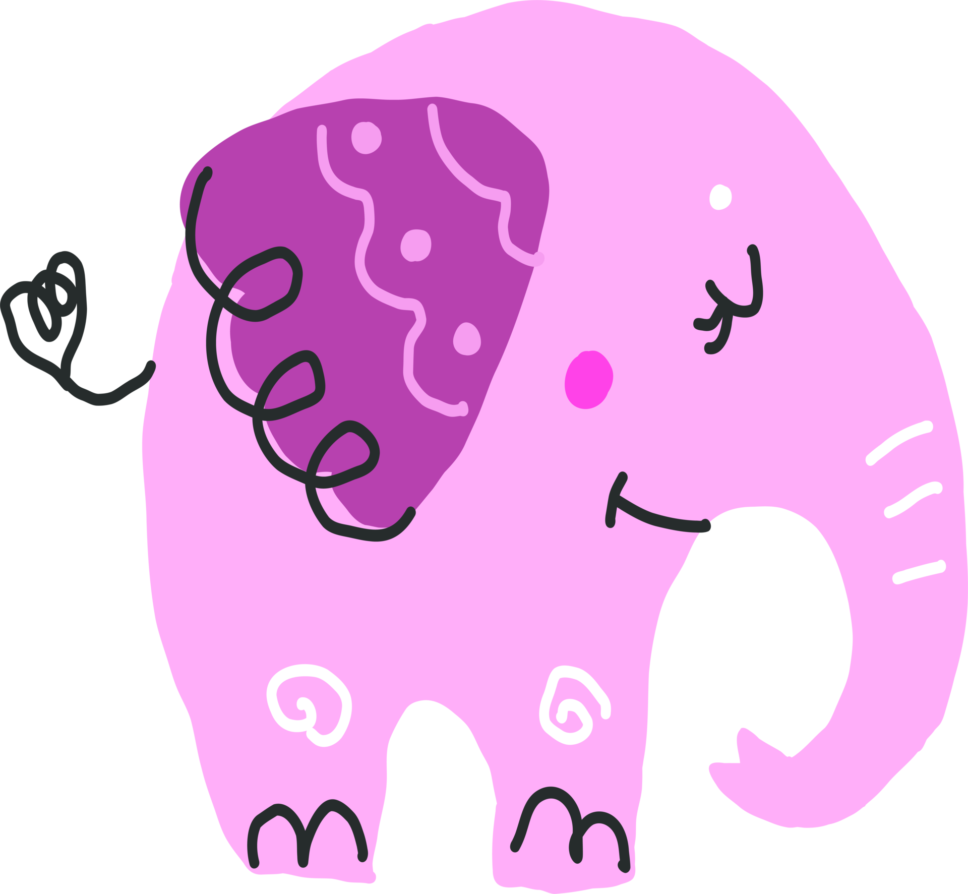 Wallpaper Cute Pink Elephant at Nathan Dillon blog