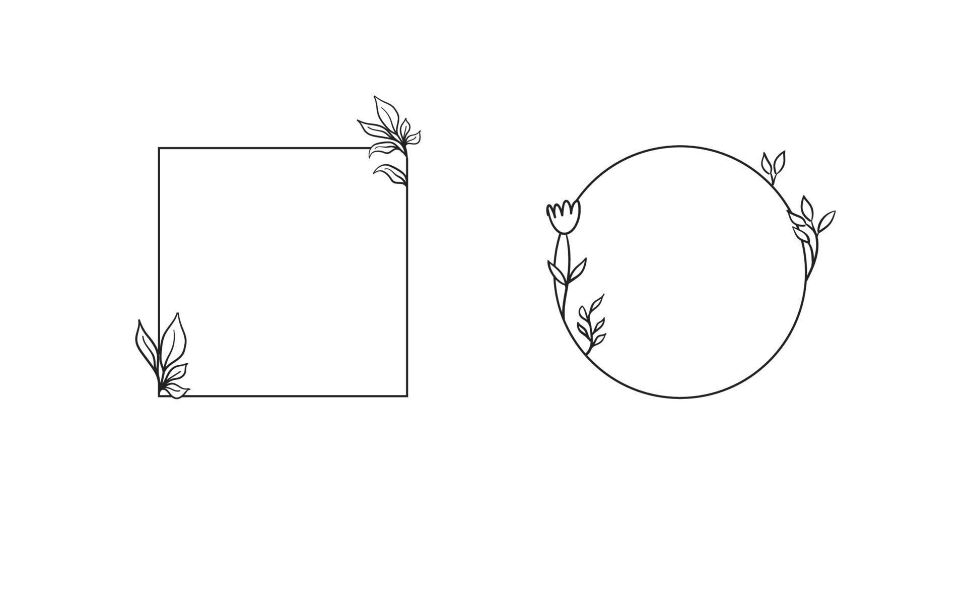 Floral frames. Wreath decorative borders. 15693333 Vector Art at Vecteezy