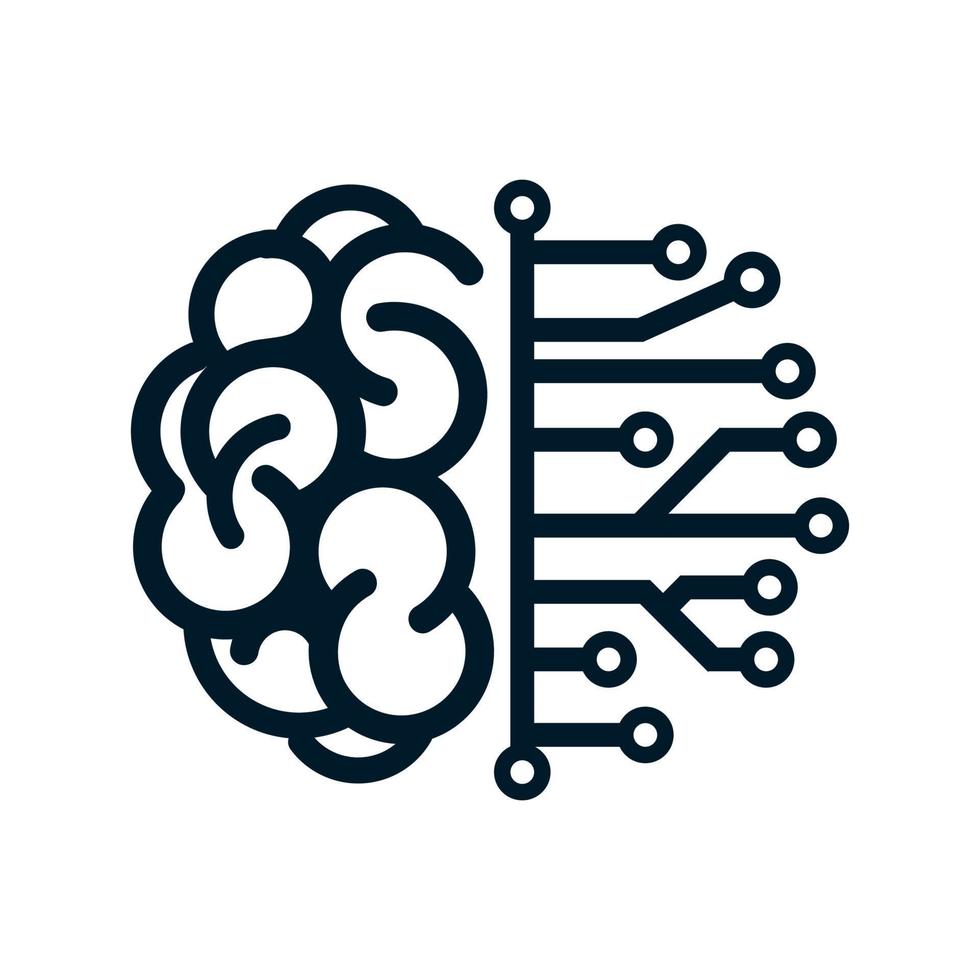 brain and technology unique logo 15693674 Vector Art at Vecteezy