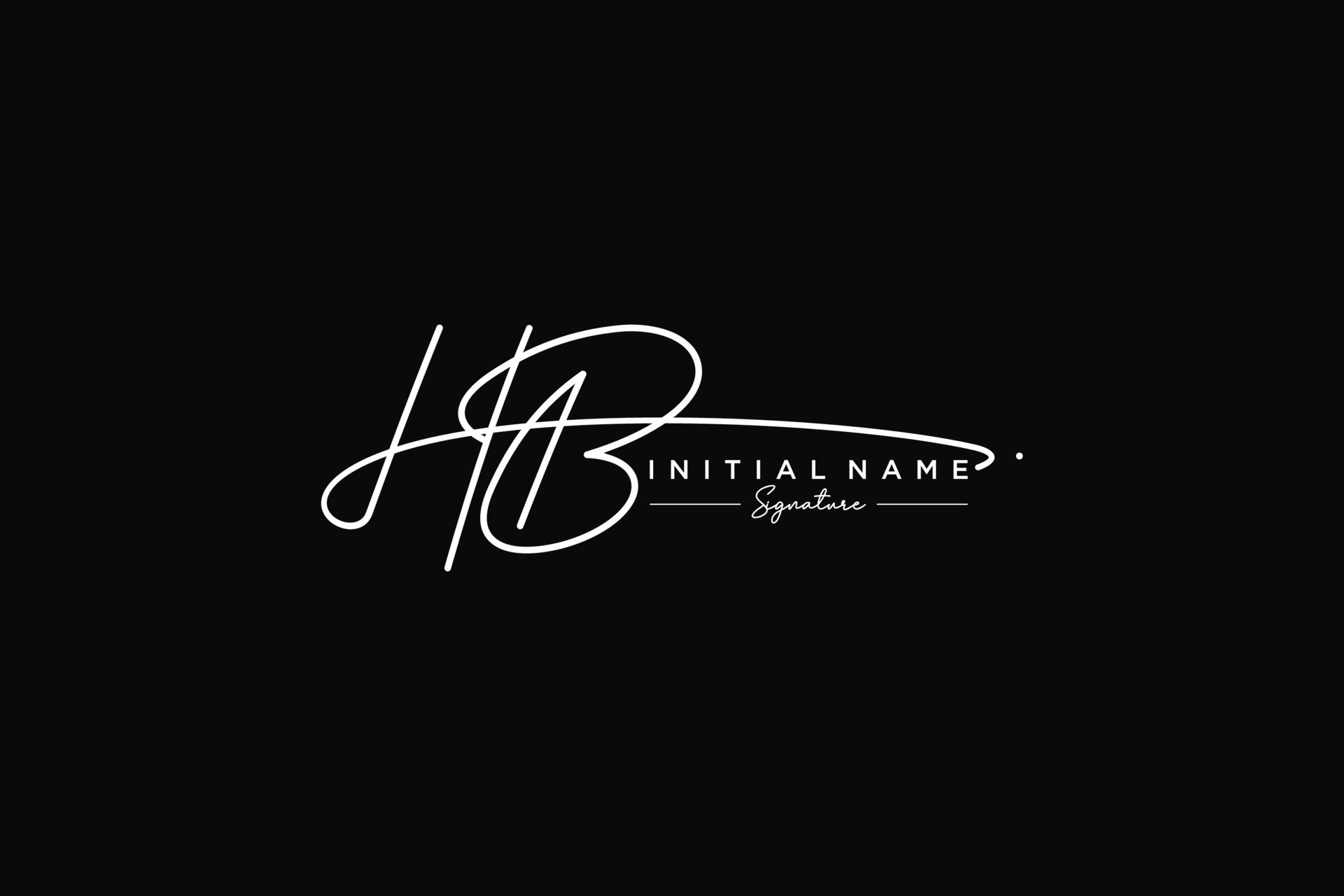 Initial HB signature logo template vector. Hand drawn Calligraphy lettering Vector illustration ...