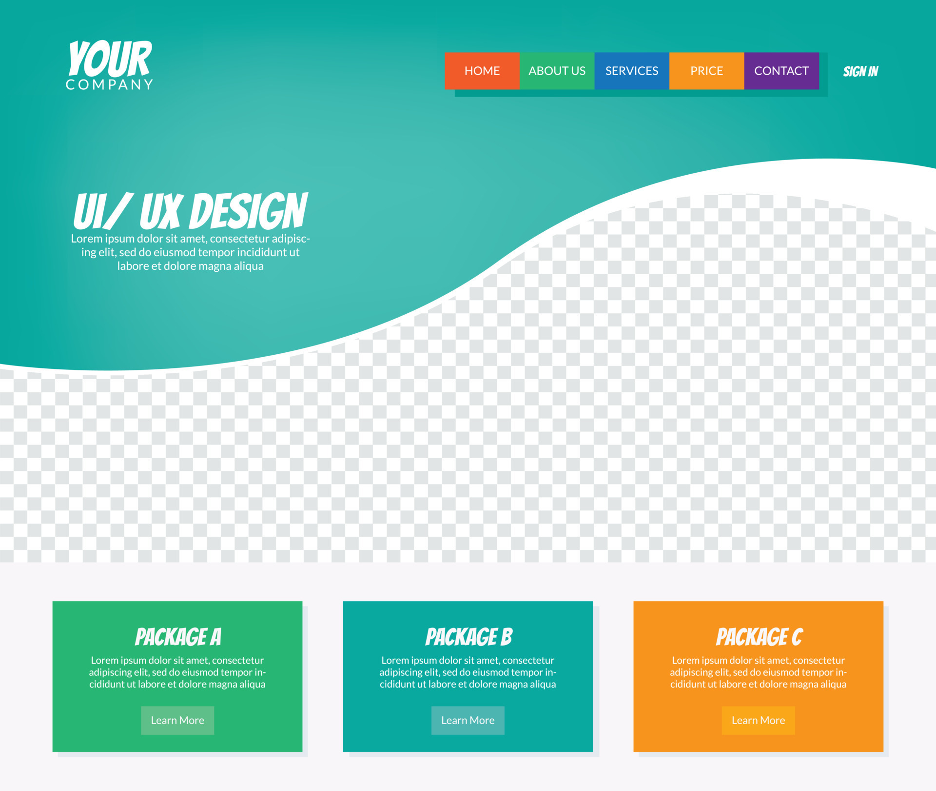 UI-UX Design Template for School or children website 15695726 Vector ... UI-UX Design Template for School or children website 15695726 Vector ...