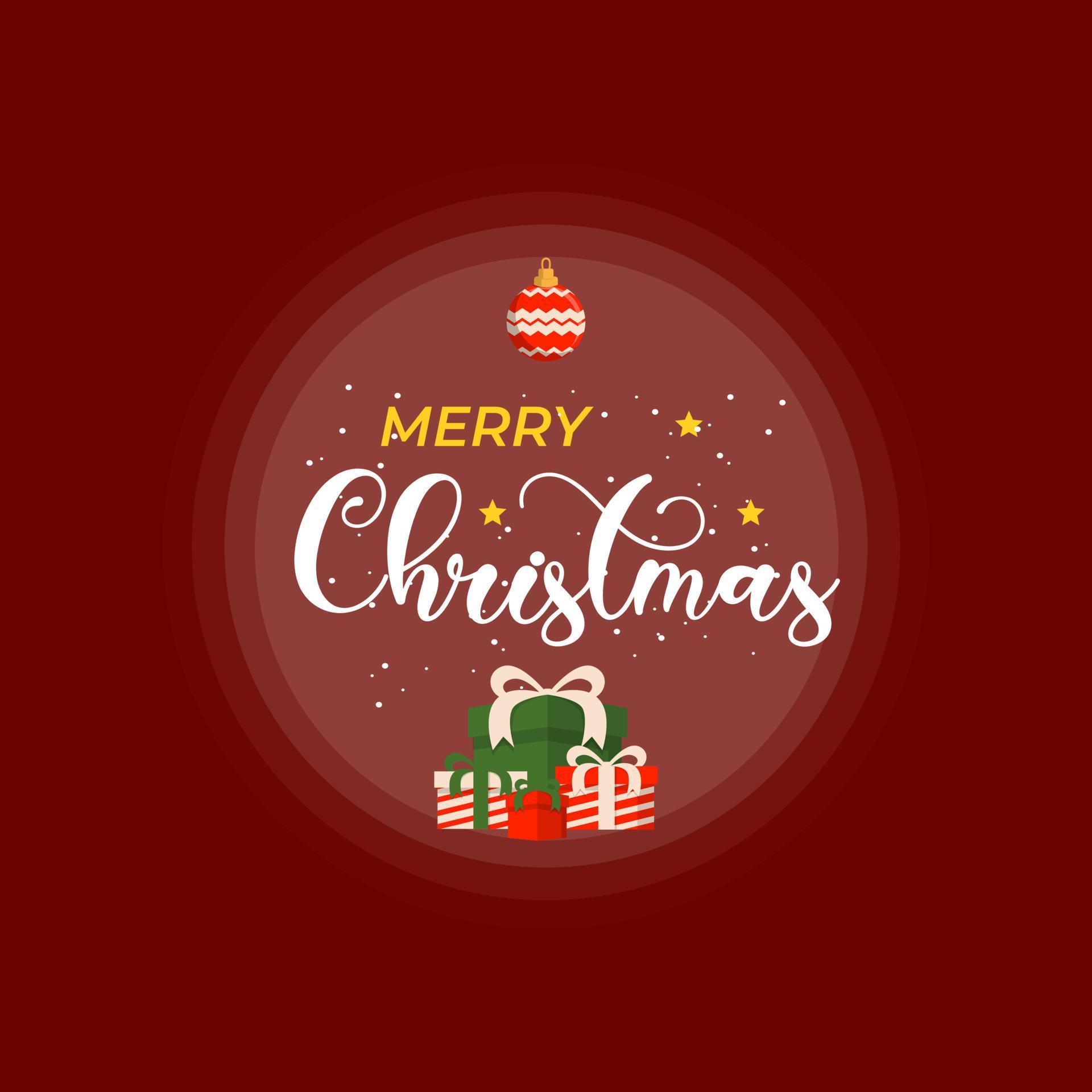 Flat Design Merry Christmas Vector Illustration 15696422 Vector Art At Vecteezy