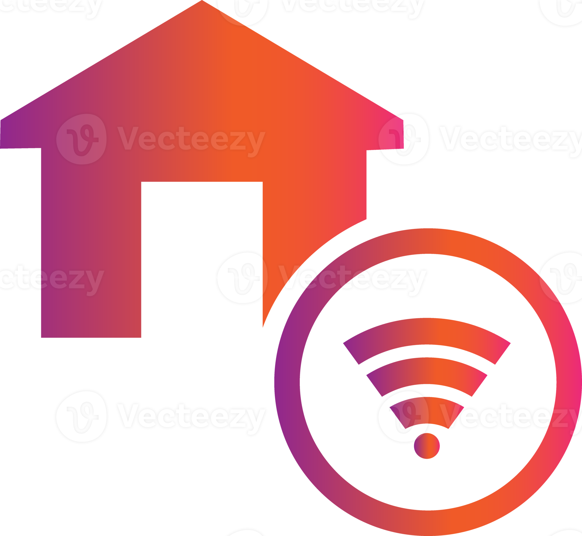Wifi Home Gradient Icon 15698416 Png