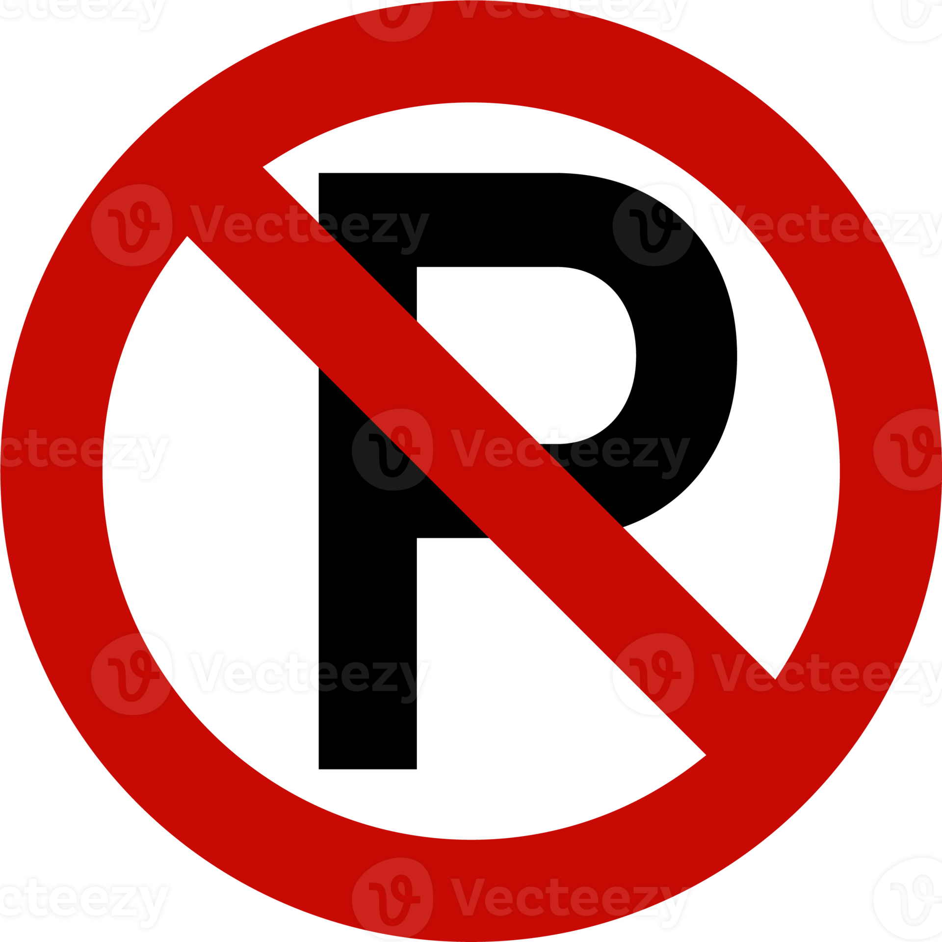 No Parking Red Road Sign Or Traffic Sign Street Symbol Illustration