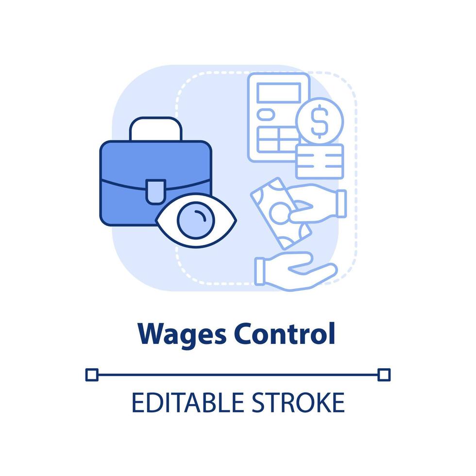 Wages control light blue concept icon 15700166 Vector Art at Vecteezy Wages control light blue concept icon 15700166 Vector Art at Vecteezy