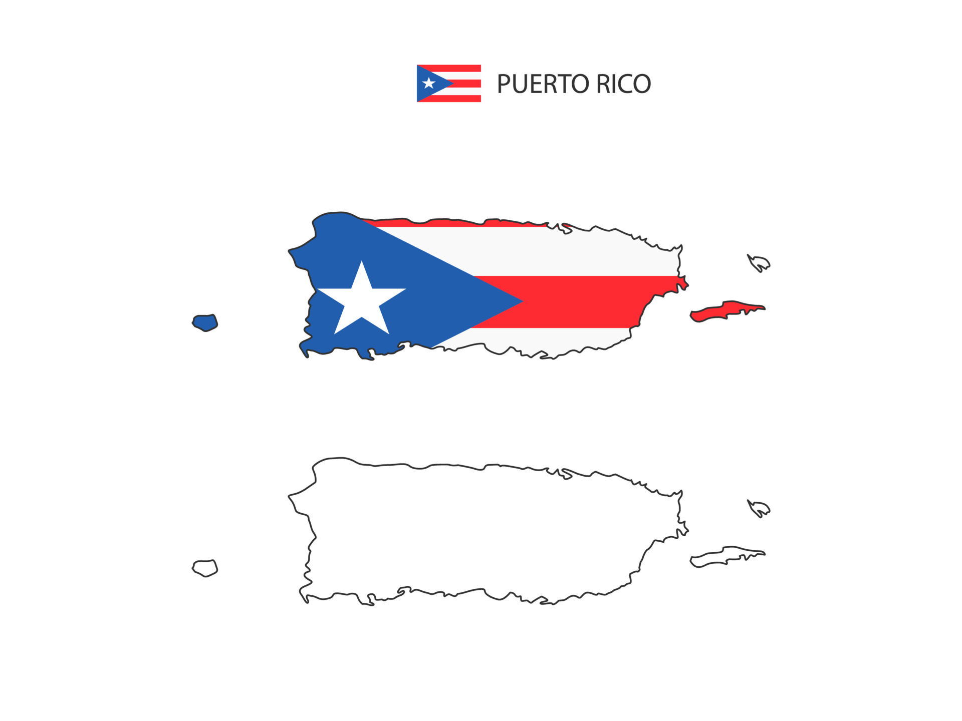 Puerto Rico Map City Vector Divided By Outline Simplicity Style Have 2