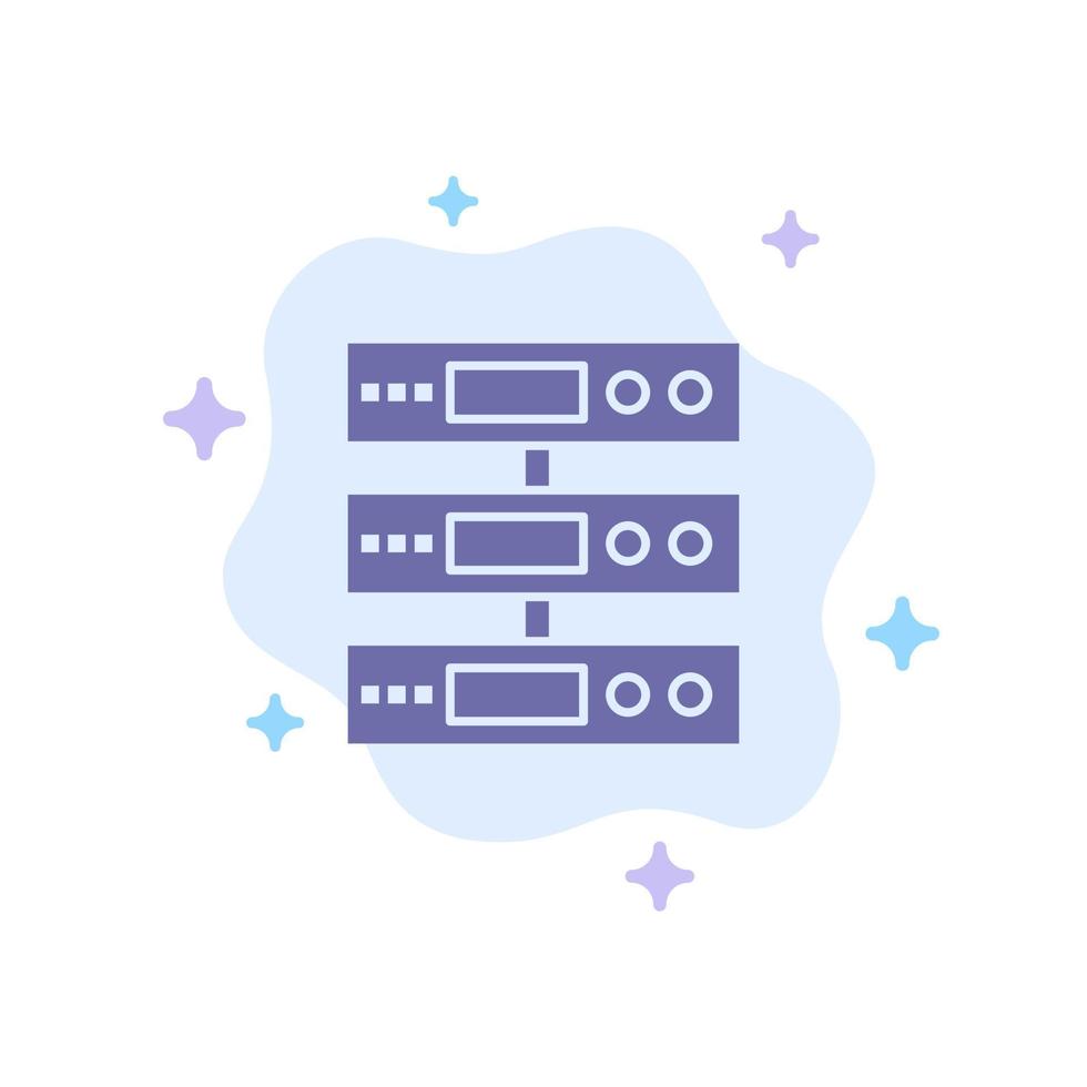 Server Data Storage Cloud Files Blue Icon on Abstract Cloud Background 15710791 Vector Art at ...