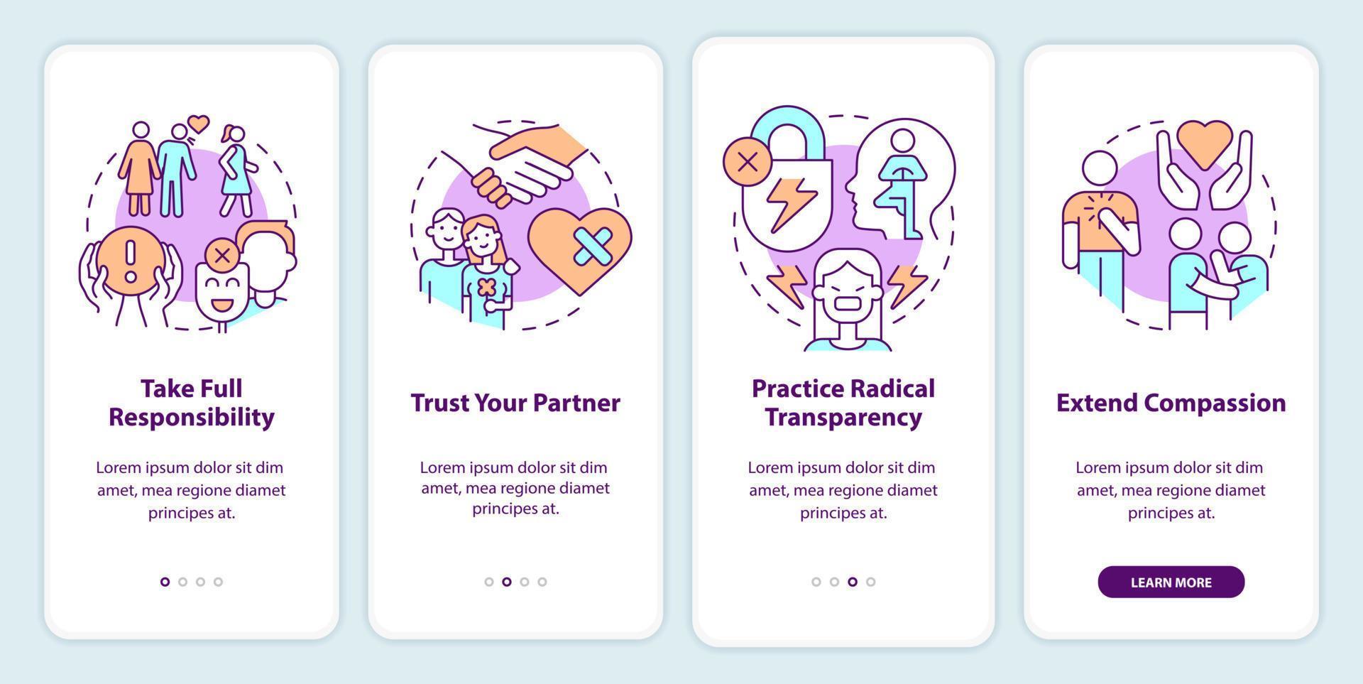 Fixing Relationship Onboarding Mobile App Screen Take Responsibility