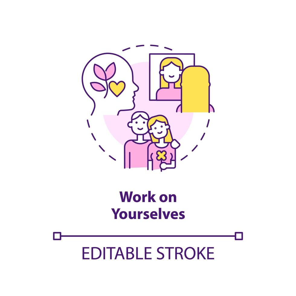 Work On Yourselves Concept Icon How To Save Relationship Abstract Idea
