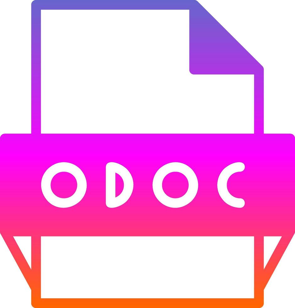 Odoc File Format Icon 15712058 Vector Art at Vecteezy