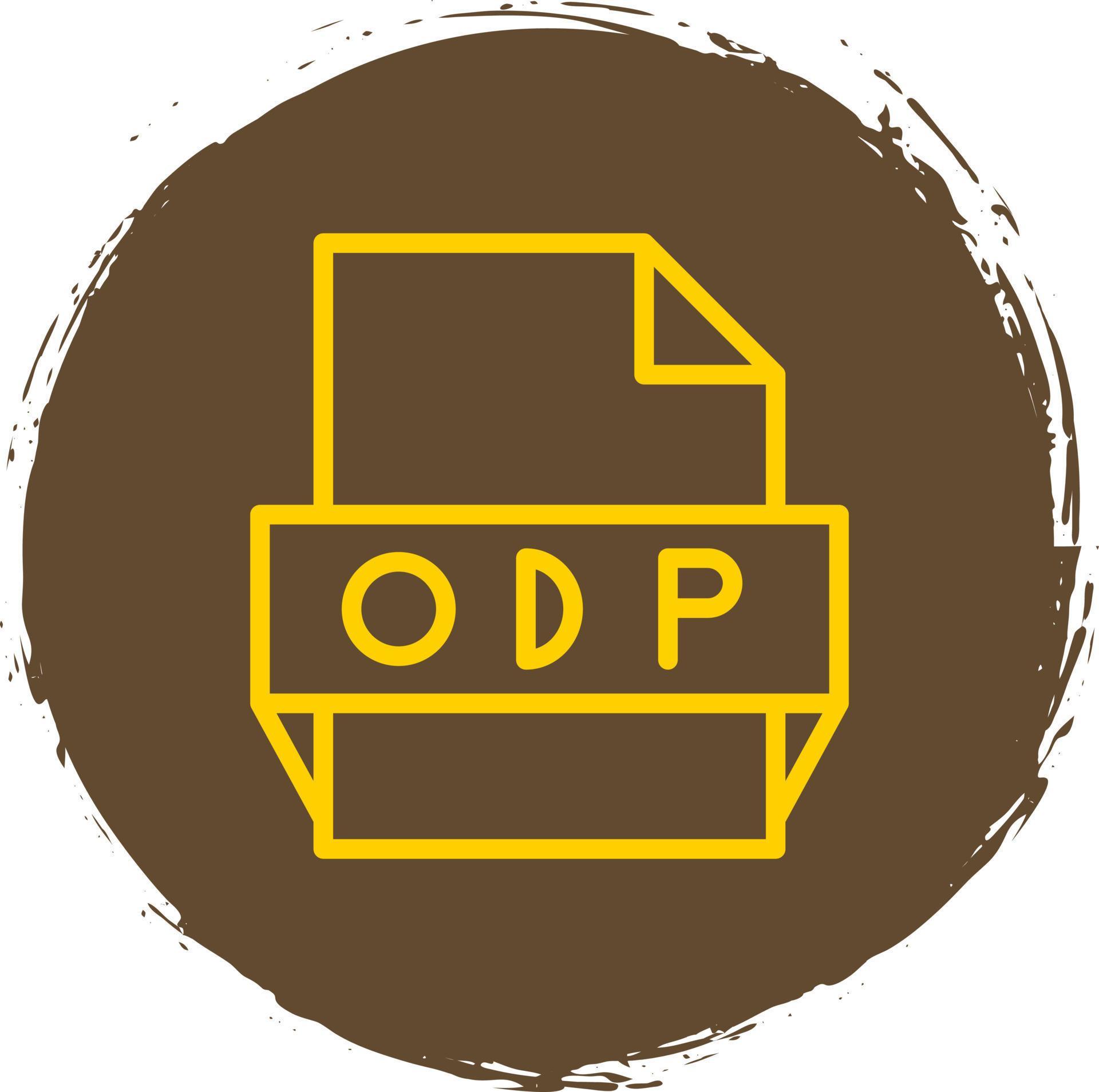Odp File Format Icon 15712095 Vector Art at Vecteezy