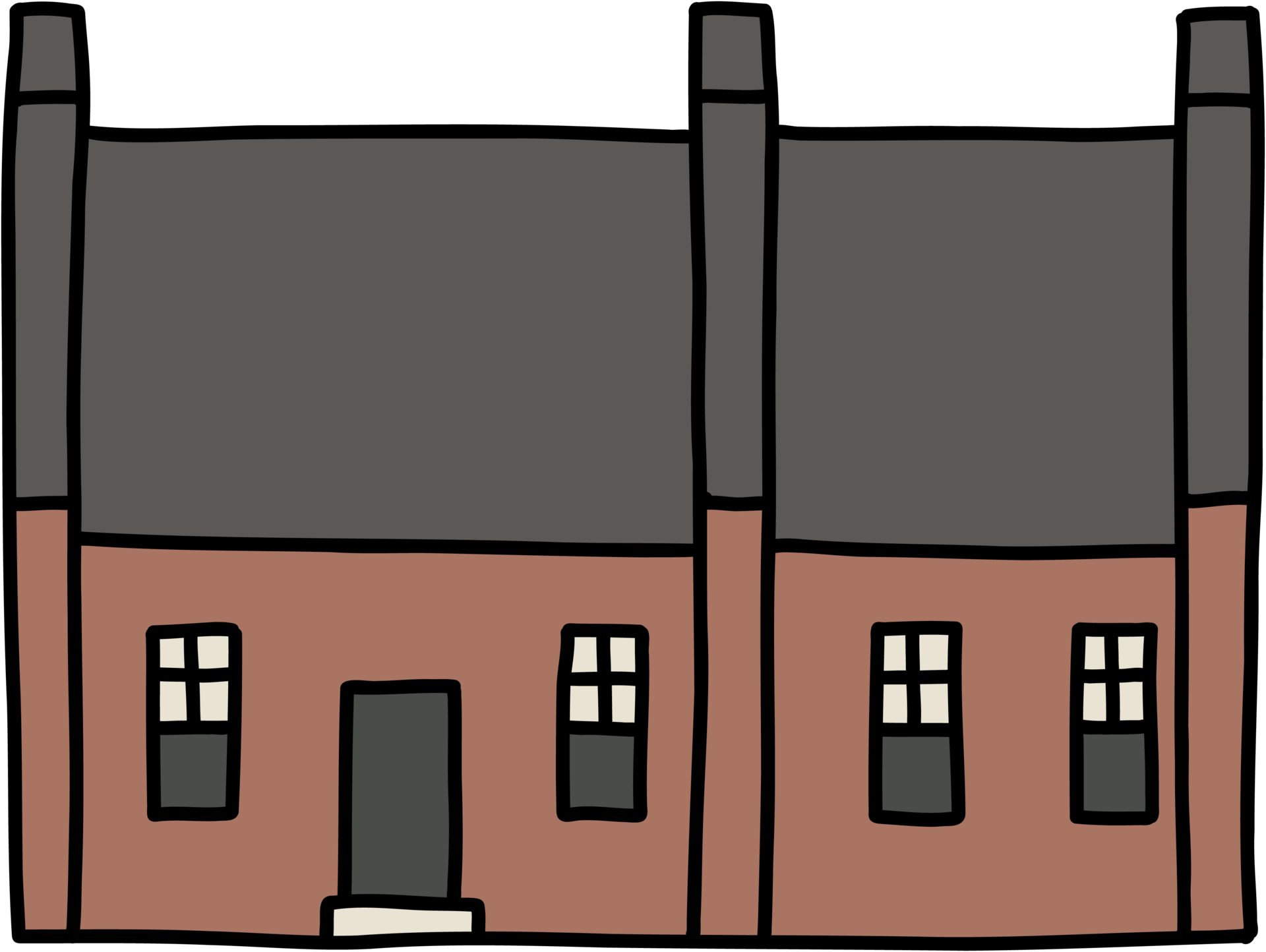 Doodle Freehand Drawing Of A Retro House 15714915 Png