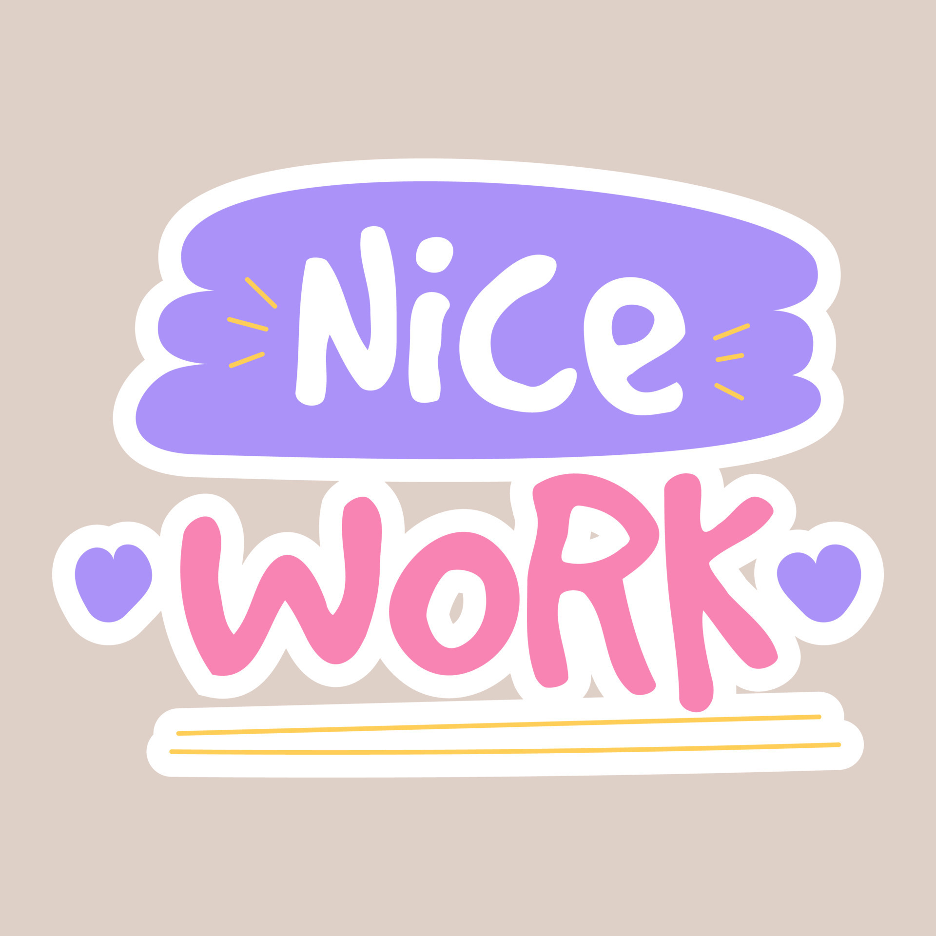 Excellent Work Sticker Excellent Work Sticker