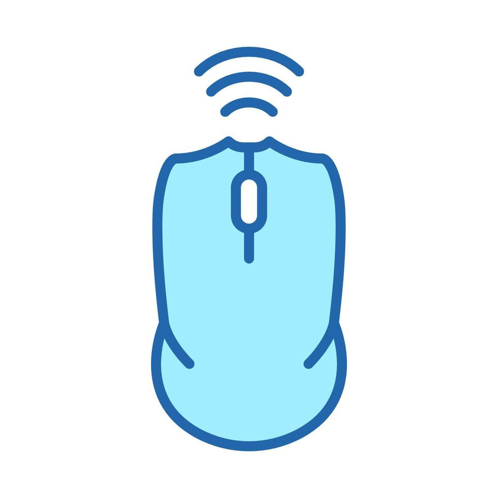 Computer Mouse Color Line Icon. PC Wireless Tool Linear Pictogram. Cursor Pointer Scroll, Click ...