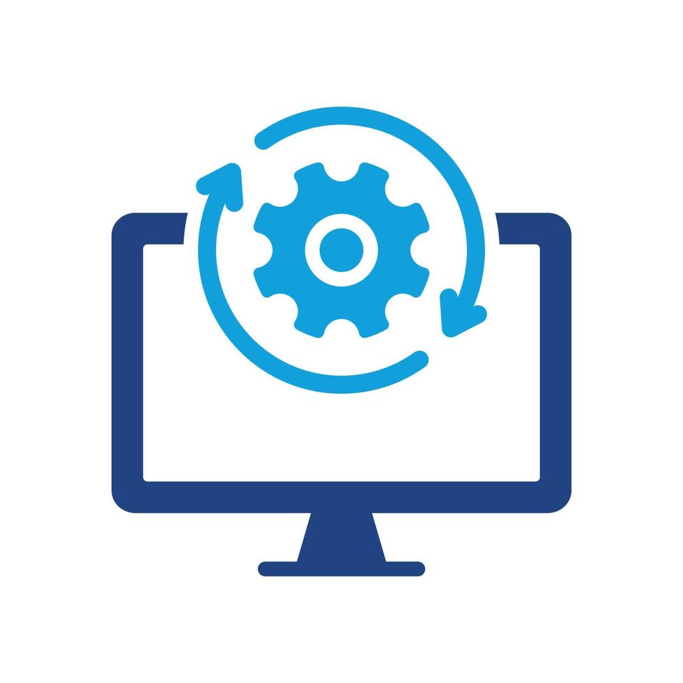 Upgrade of Software Color Icon. Computer System Update Silhouette ... Upgrade of Software Color Icon. Computer System Update Silhouette ...