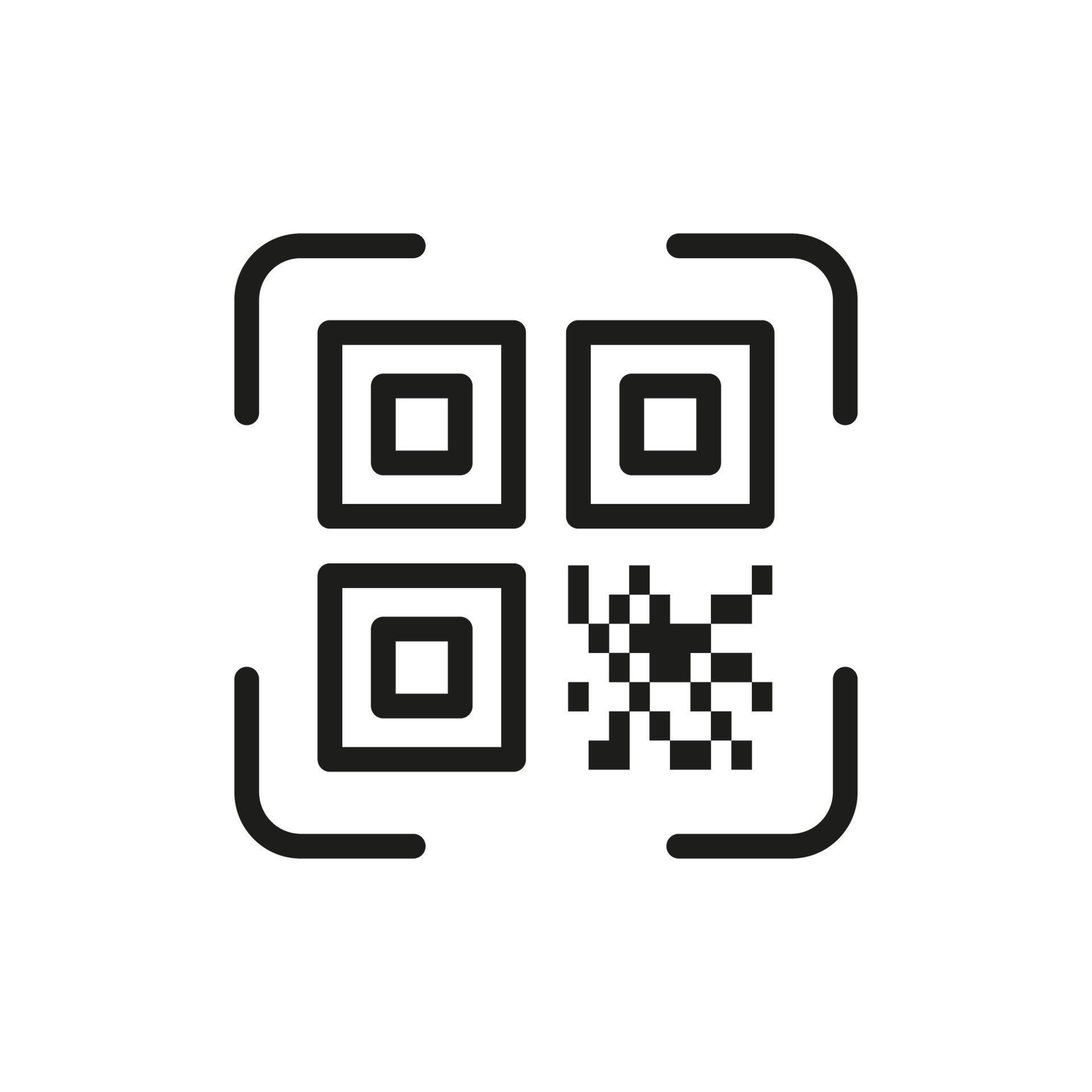 QR Code Scanner Line Icon. Scan Qrcode Linear Pictogram. Technology Application for ...