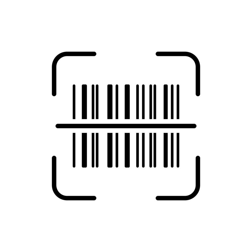Scan Bar Code Label Line Icon. Barcode Tag Scanner Linear Pictogram. Product Information ...