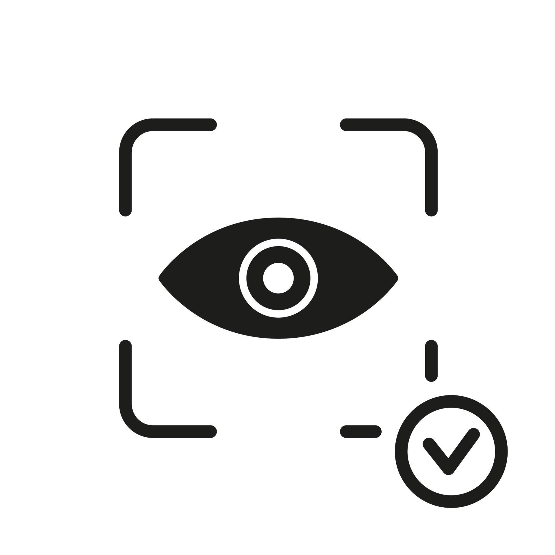 Eye Scan Id Line Icon Vision Scanning Technology For Security Access Pictogram Iris