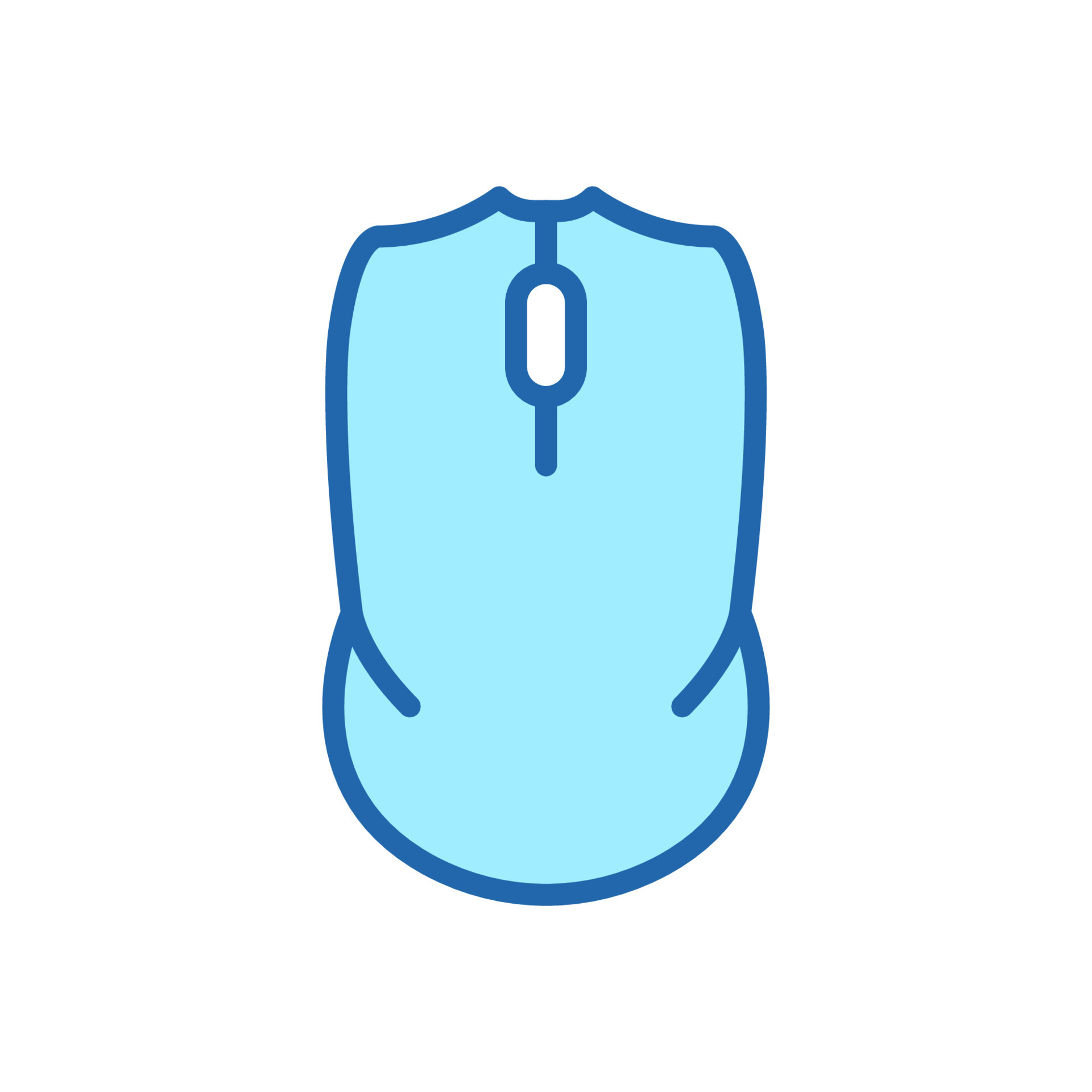 Computer Mouse Color Line Icon Pc Wireless Tool Linear Pictogram Cursor Pointer Scroll Click