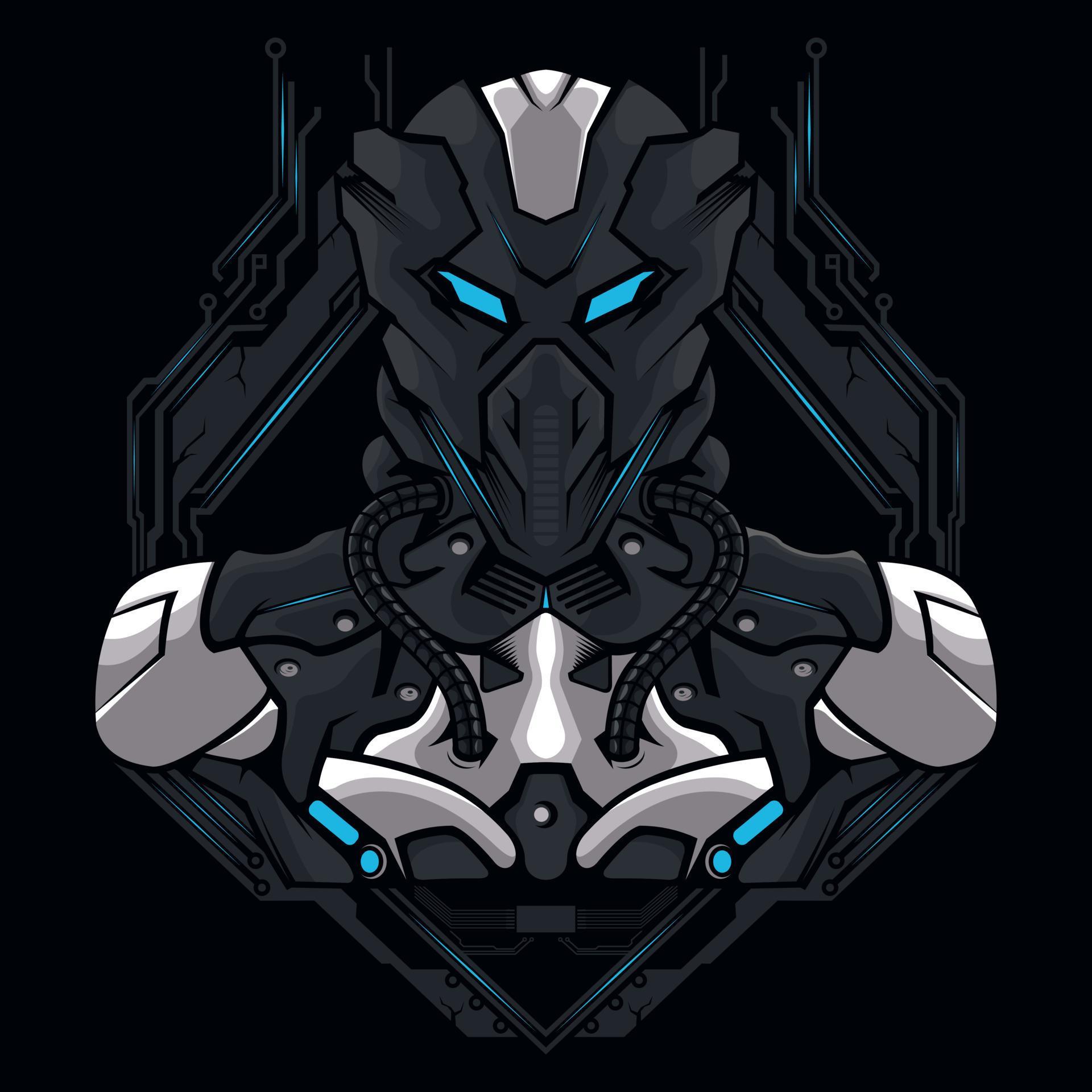 Robot control system vector 15733519 Vector Art at Vecteezy