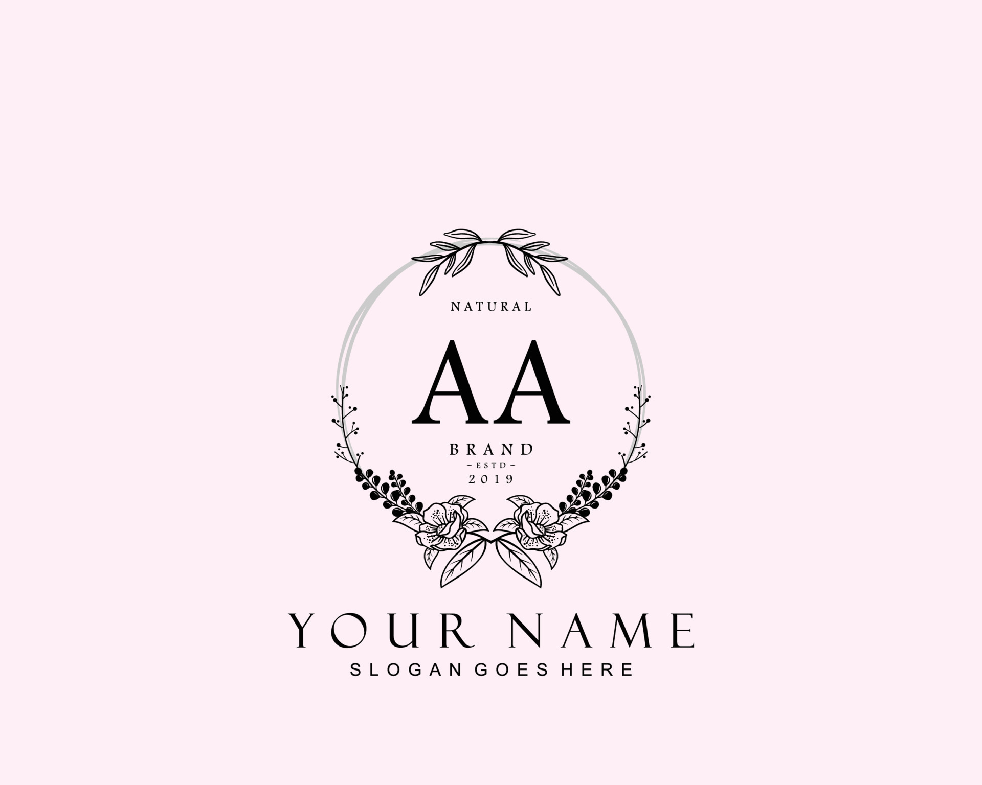 Initial AA beauty monogram and elegant logo design, handwriting logo of ... Initial AA beauty monogram and elegant logo design, handwriting logo of ...