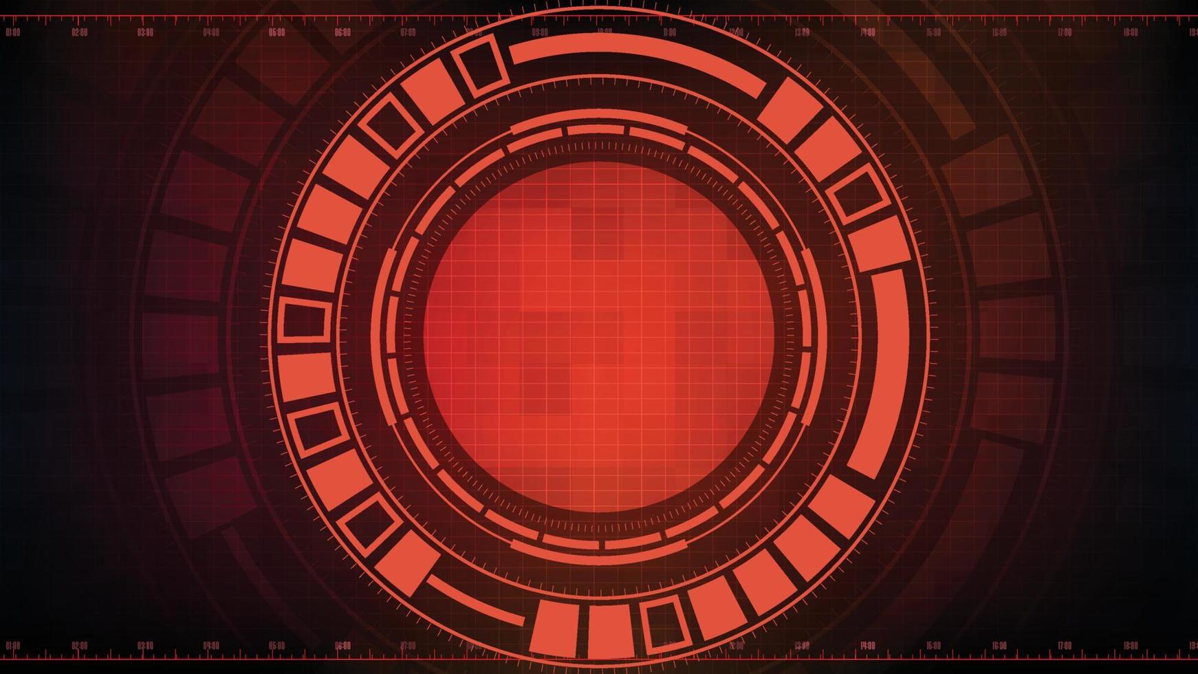 abstract futuristic background of red circle round glowing technology ...