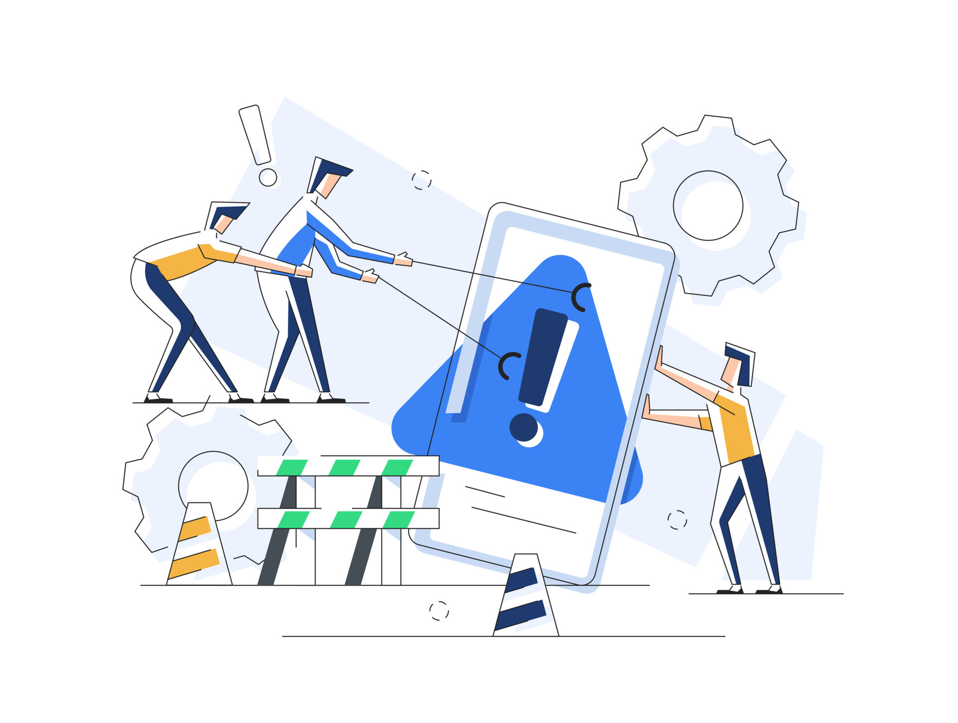 Developer Fixing Website Can Use Forweb Mobile App Poster Bannerlanding Page Template