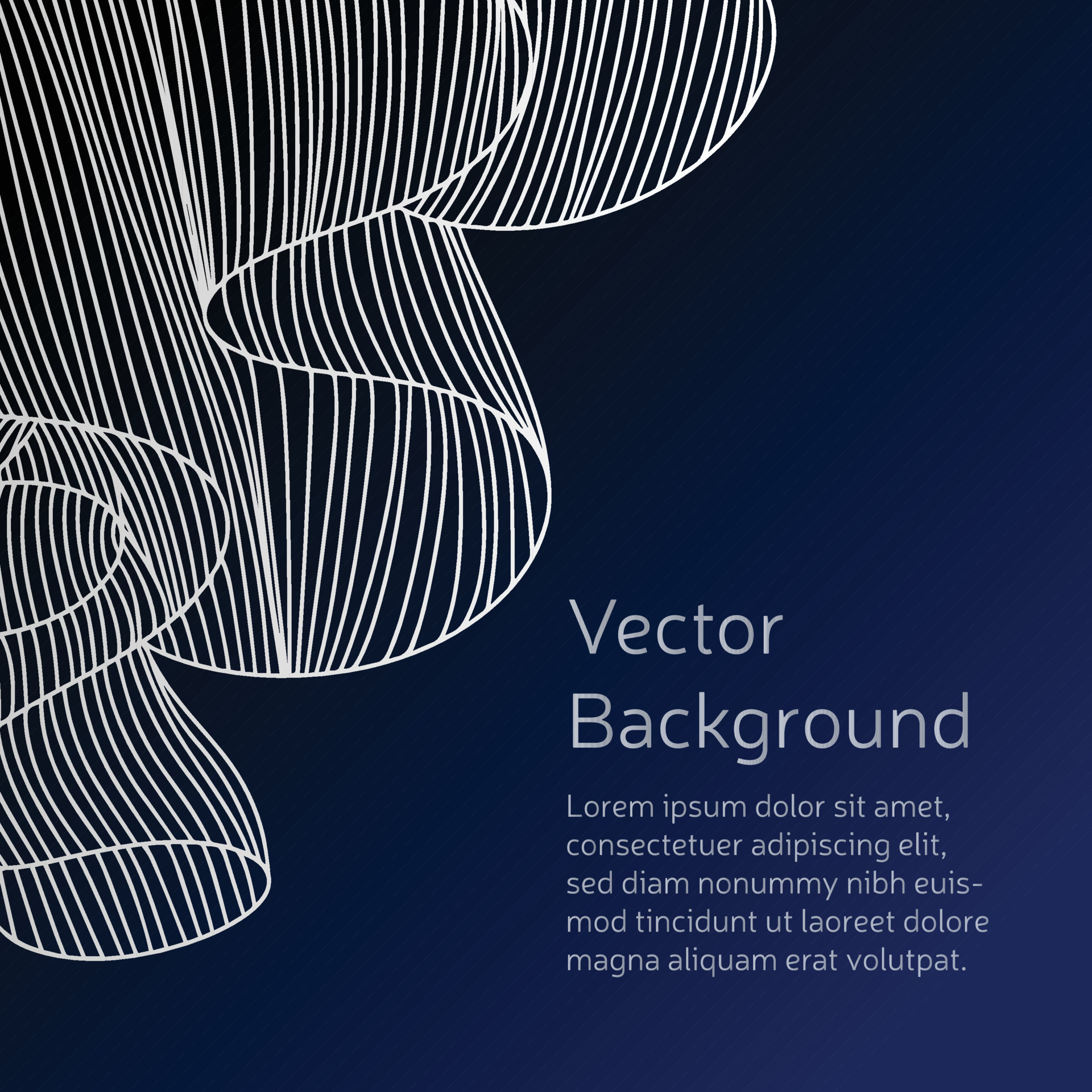 Abstract Hand Draw Square Vector Background On Dark Blue Color Vector