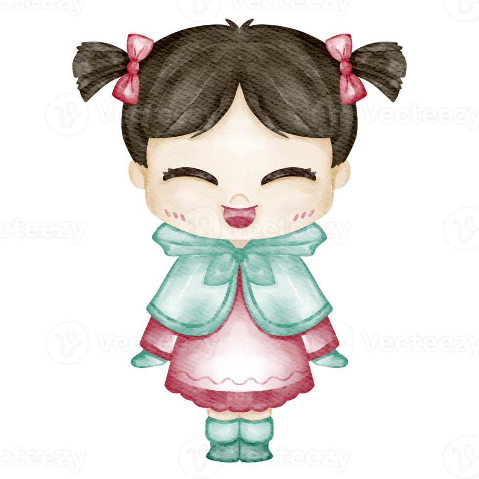 Watercolor Girl Character 15736144 Png