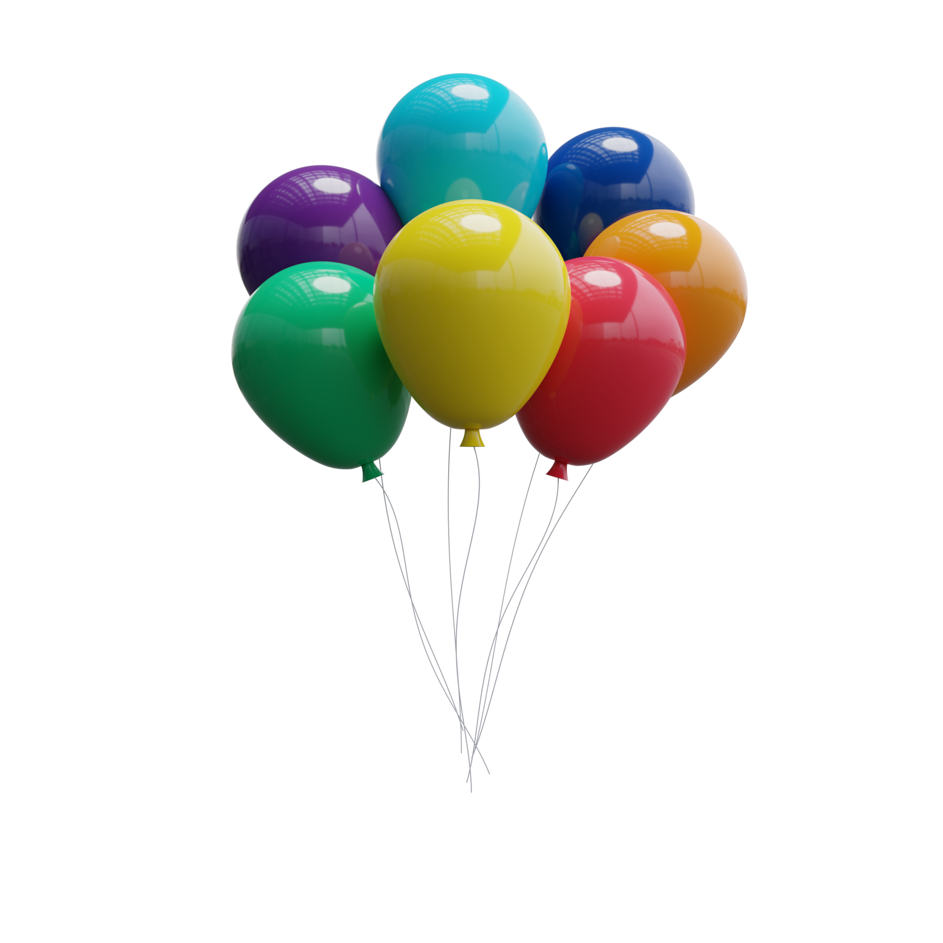 3d balloons. 3d rendering. 15736204 PNG