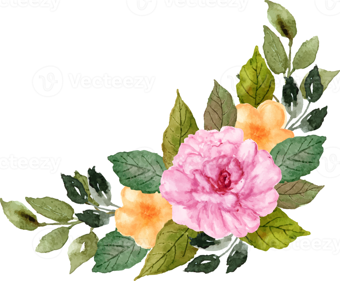 hand drawn autumn orange flower bouquet 15736228 PNG hand drawn autumn orange flower bouquet 15736228 PNG
