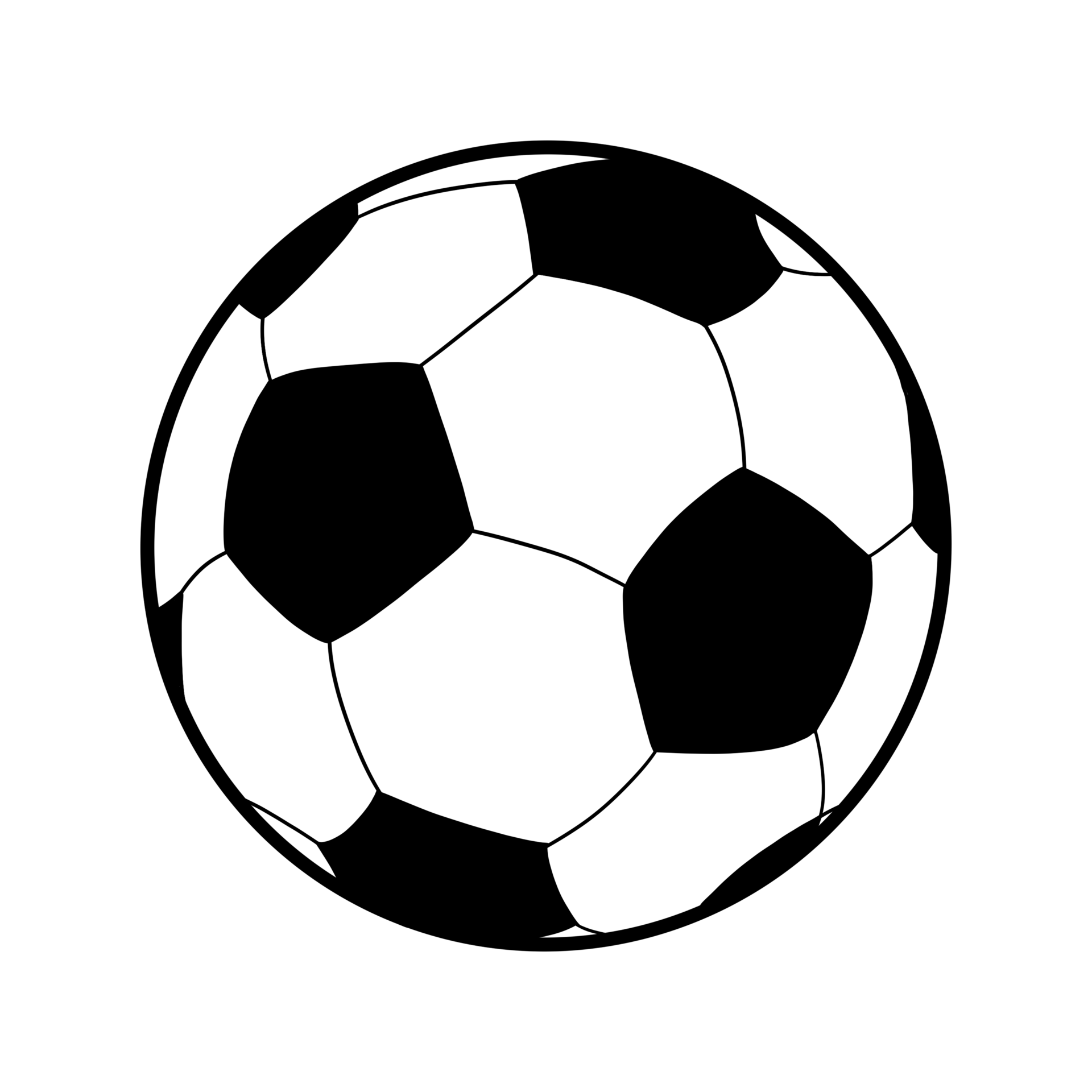 Zwart En Wit Voetbal Bal 15736361 Png