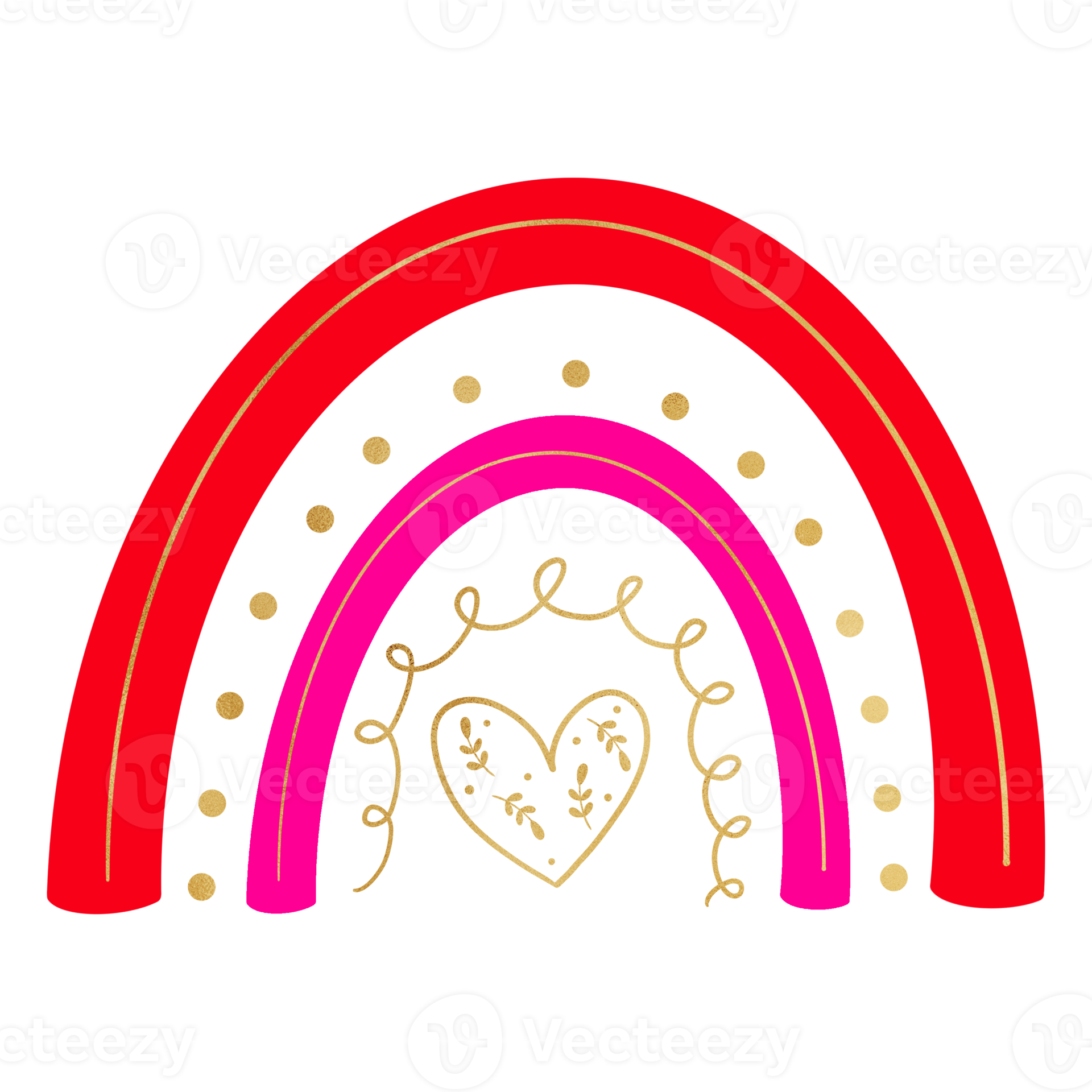 Red Heart Rainbow 15736378 PNG