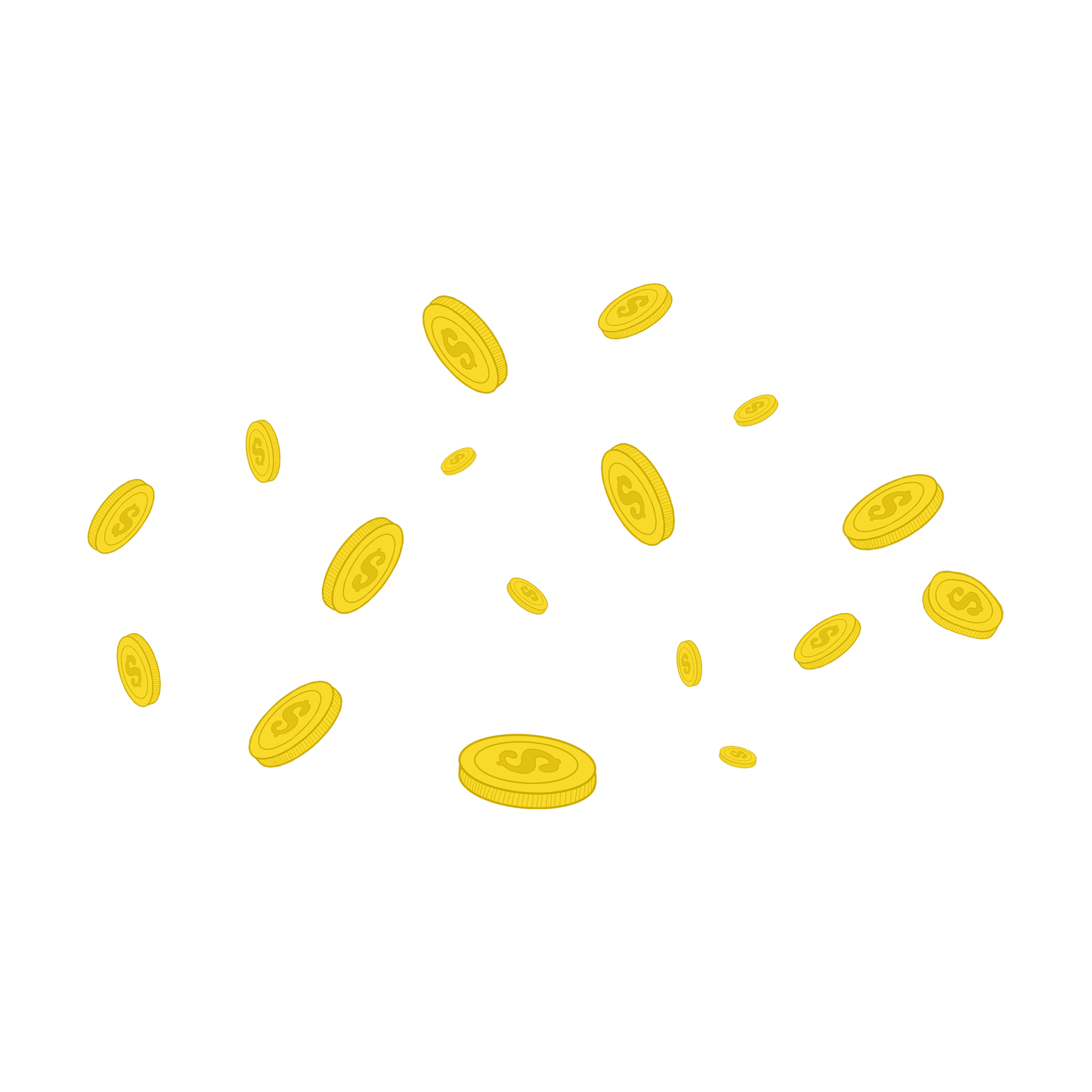Flying Dollar Coins 15736416 Png