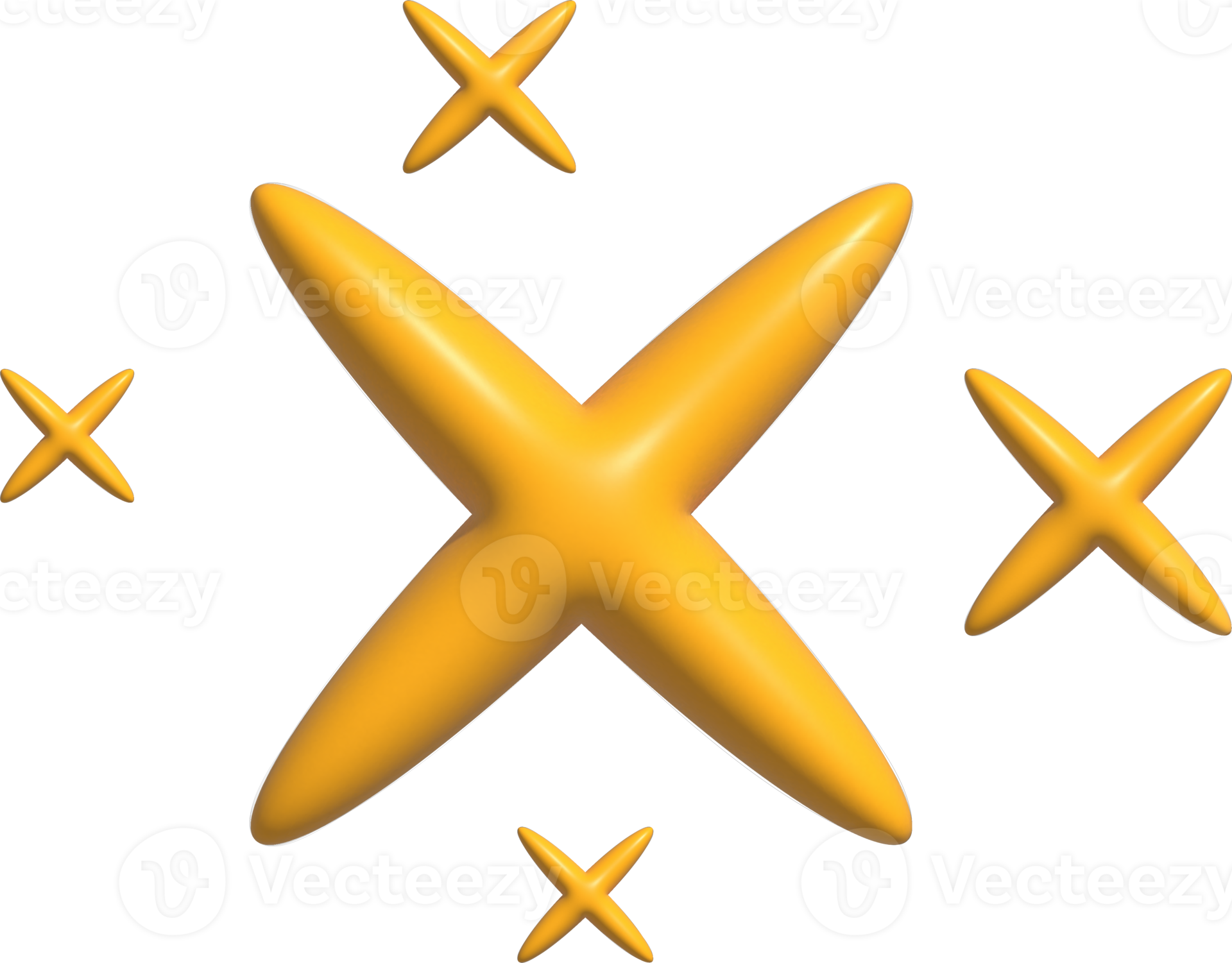 3D yellow stars sparkle firework, Decoration twinkle, shiny flash. Glowing light effect stars ...