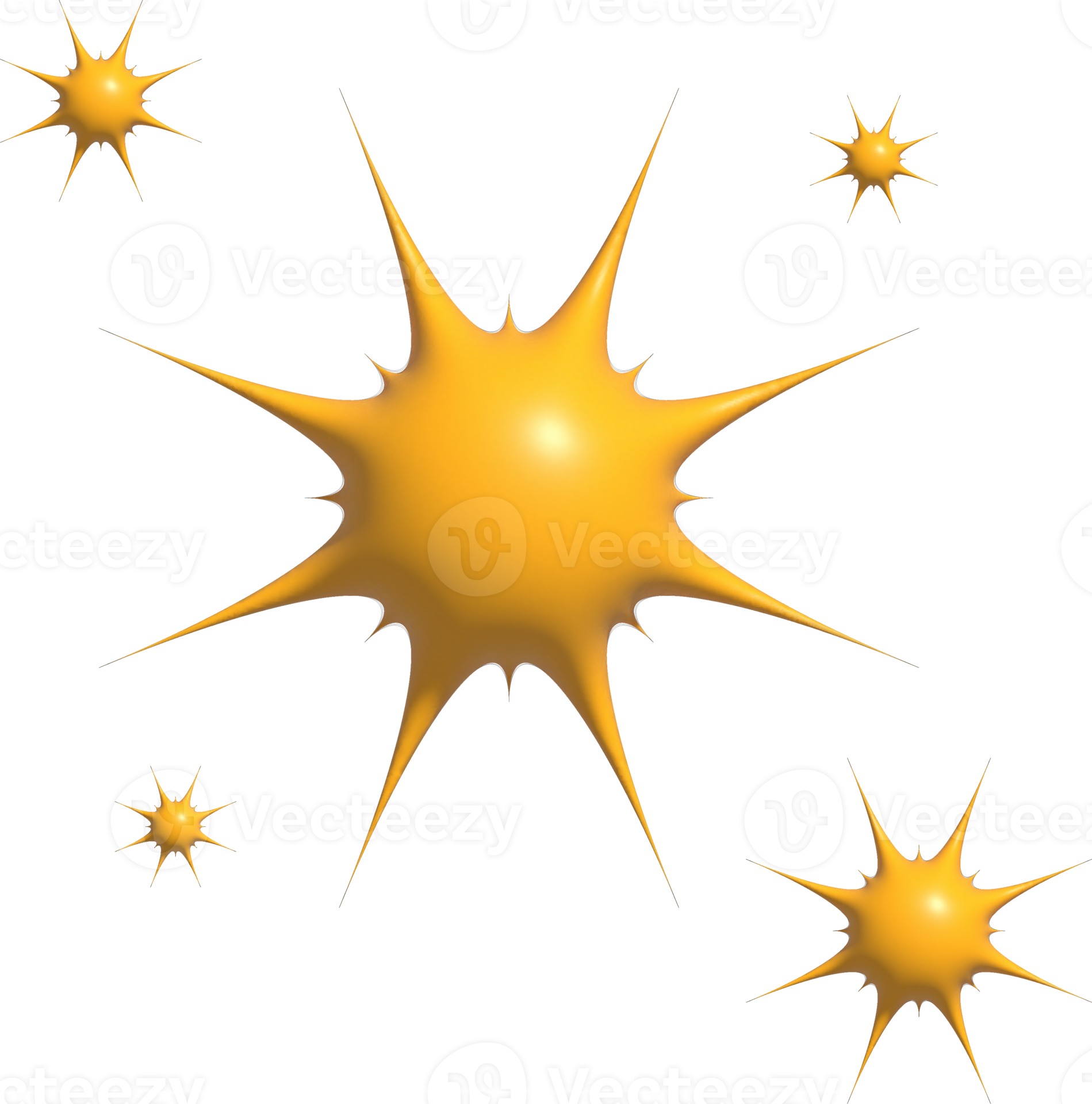 3D yellow stars sparkle firework, Decoration twinkle, shiny flash. Glowing light effect stars ...