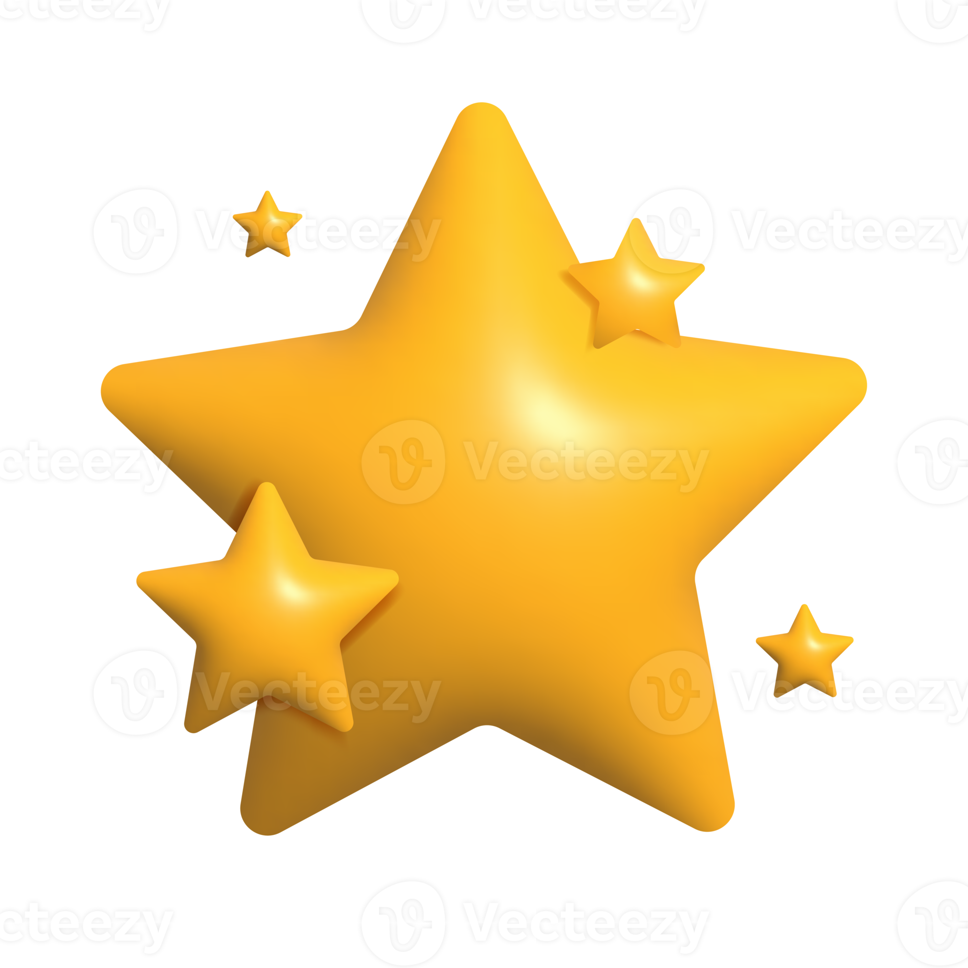 3D yellow stars sparkle firework, Decoration twinkle, shiny flash. Glowing light effect stars ...