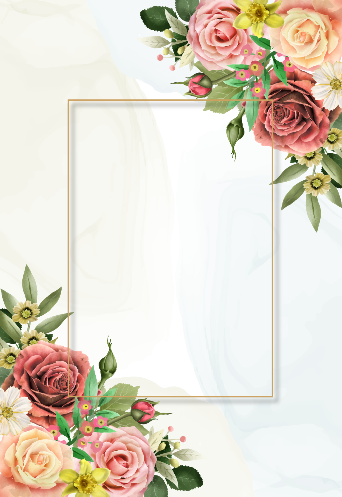 colorfull floral wedding invitation card 15736996 PNG