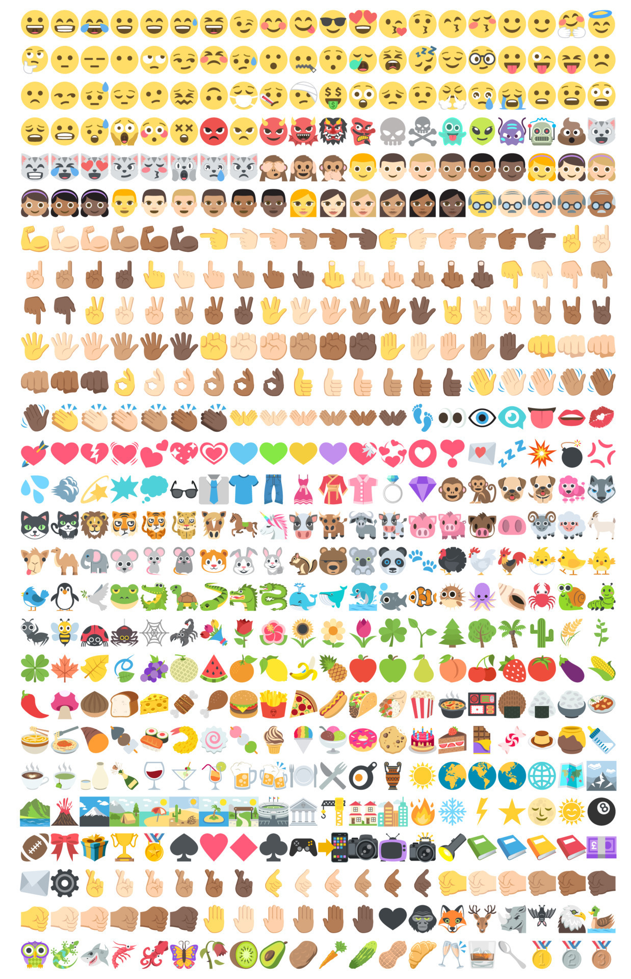Big set of emoticon all icons. Cartoon emoji set. Vector emoticon set ...