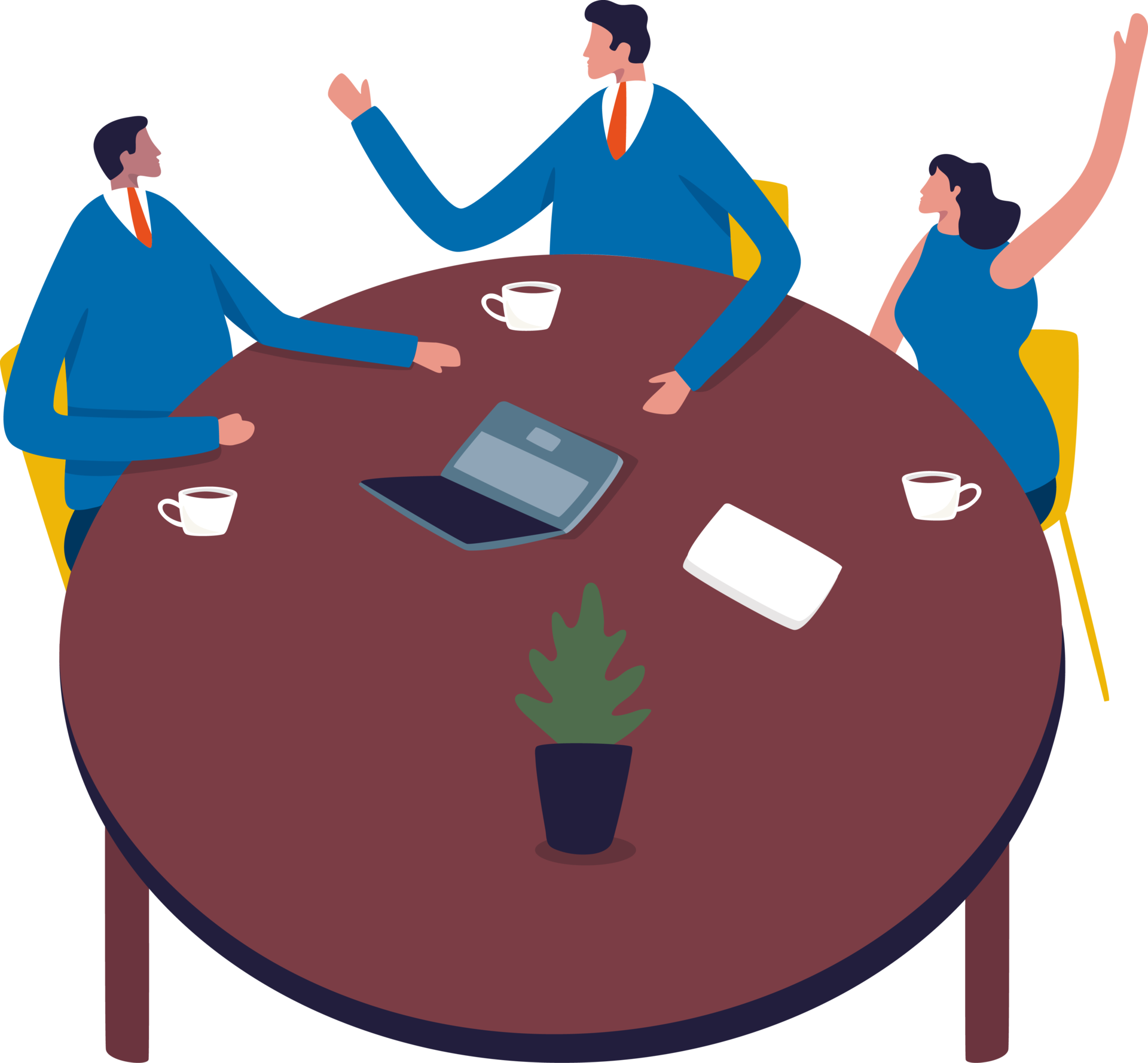 Brainstorming teamwork process. People around the table. Business group ... Brainstorming teamwork process. People around the table. Business group ...