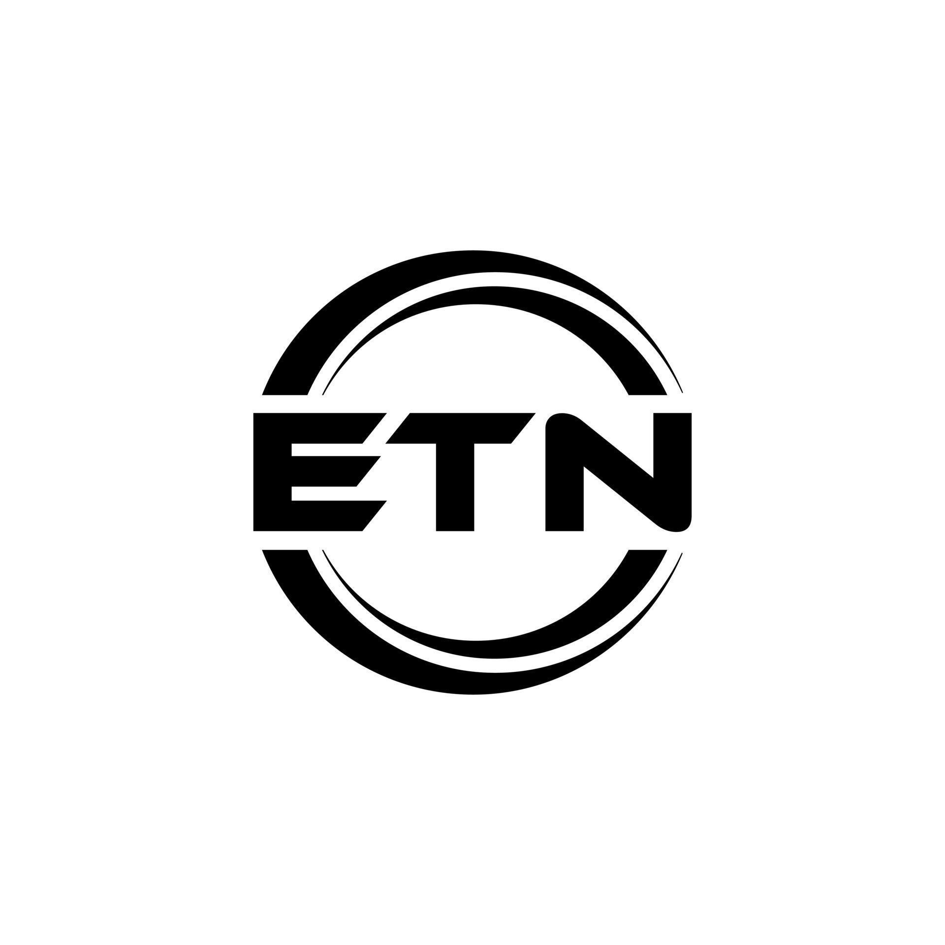 ETN letter logo design in illustration. Vector logo, calligraphy designs for logo, Poster ...
