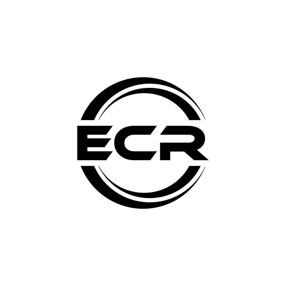 ECR letter logo design in illustration. Vector logo, calligraphy designs for logo, Poster ...