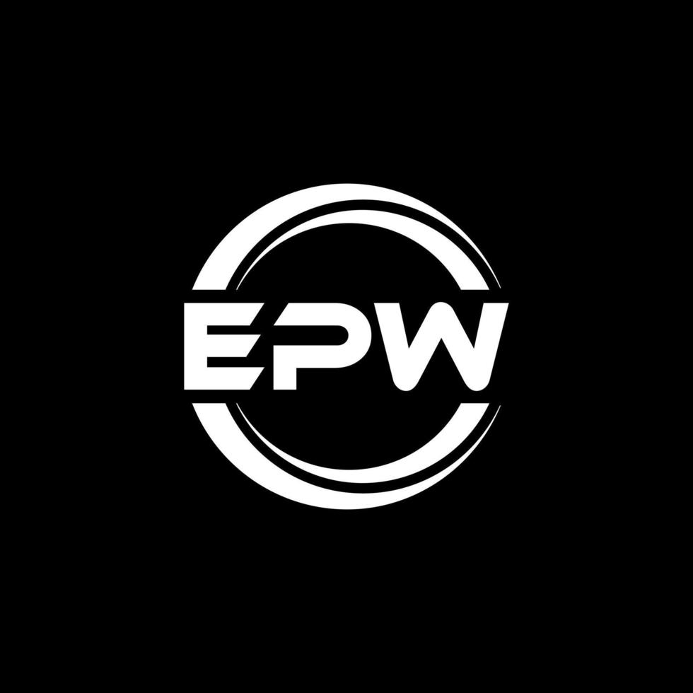 EPW letter logo design in illustration. Vector logo, calligraphy designs for logo, Poster ...