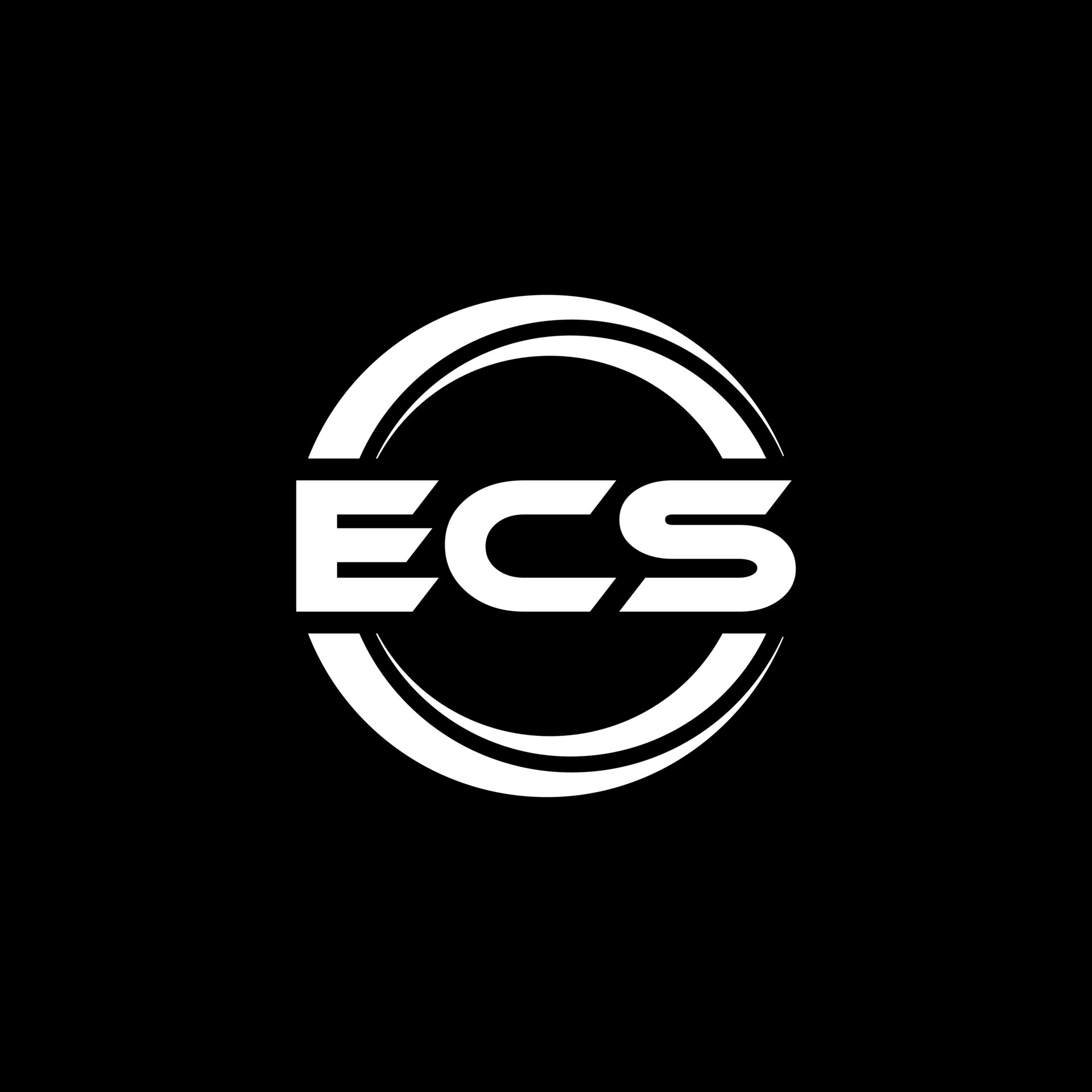ECS letter logo design in illustration. Vector logo, calligraphy designs for logo, Poster ...