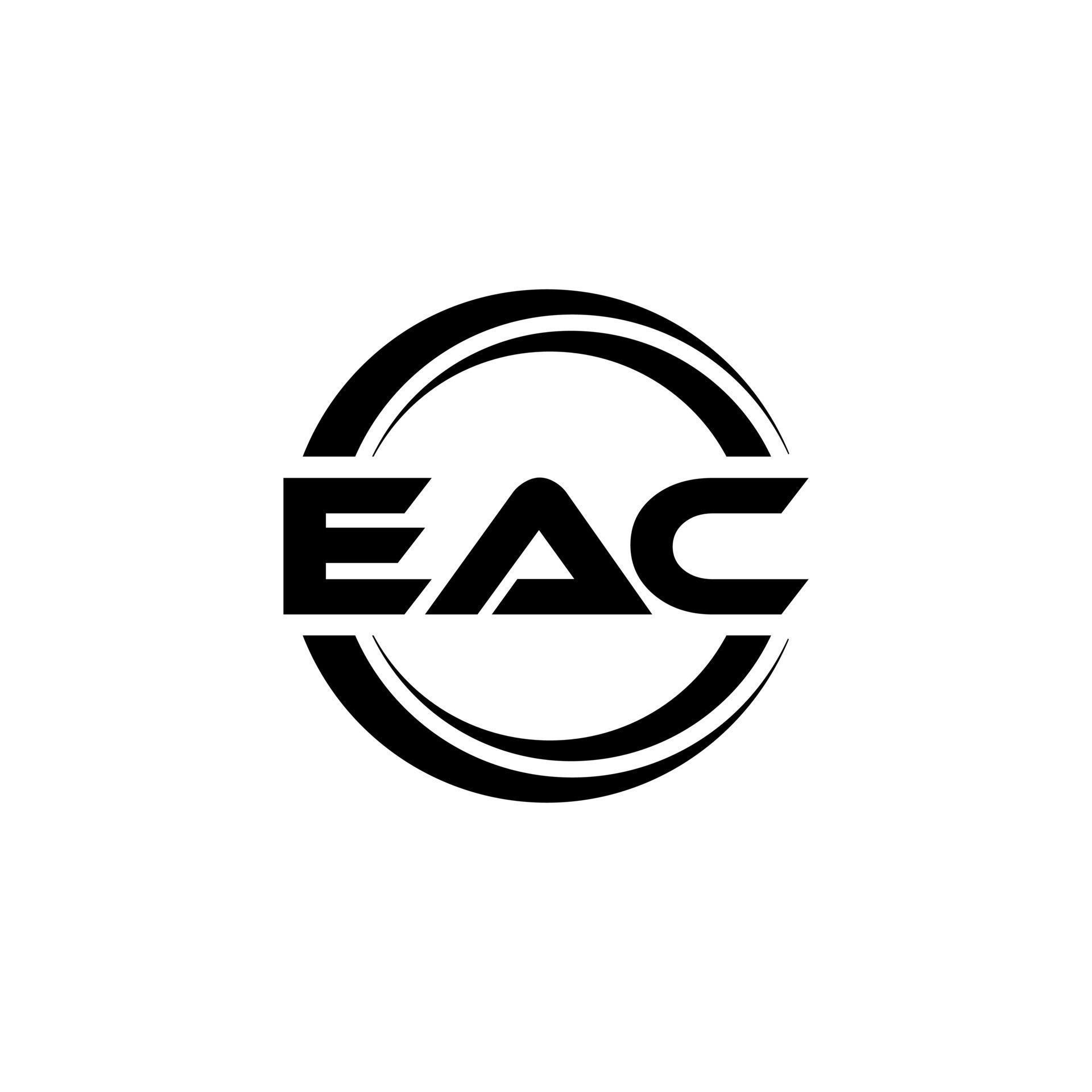 diseño del logotipo de la letra eac en la ilustración. logotipo vectorial, diseños de caligrafía ...