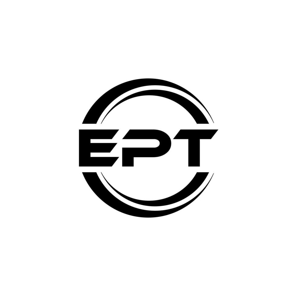EPT letter logo design in illustration. Vector logo, calligraphy designs for logo, Poster ...