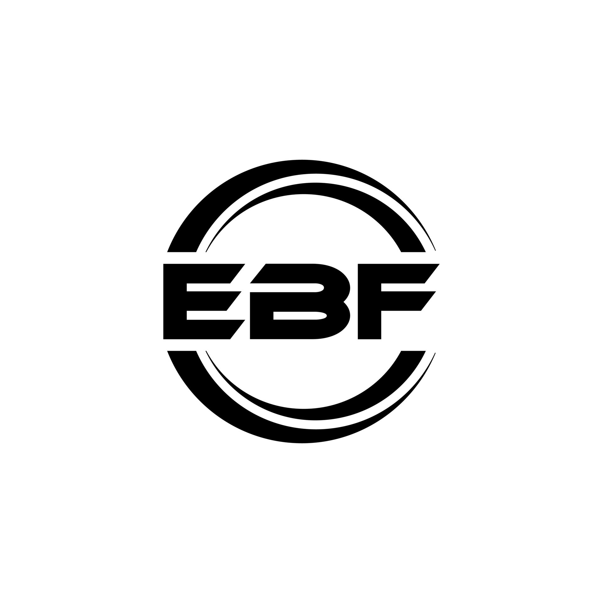diseño de logotipo de letra ebf en ilustración. logotipo vectorial, diseños de caligrafía para ...