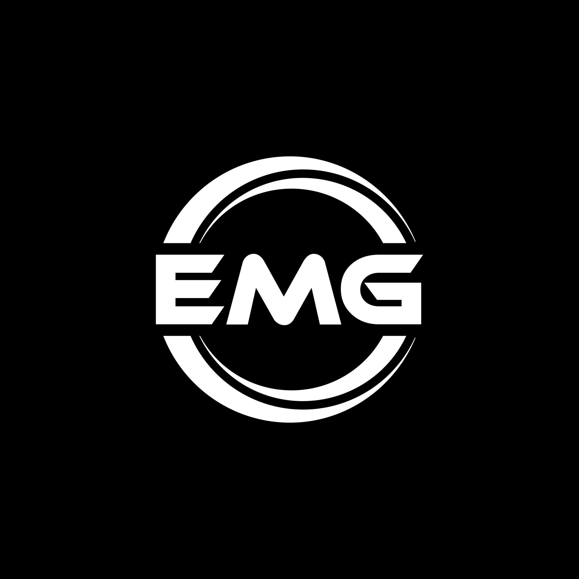 EMG letter logo design in illustration. Vector logo, calligraphy designs for logo, Poster ...