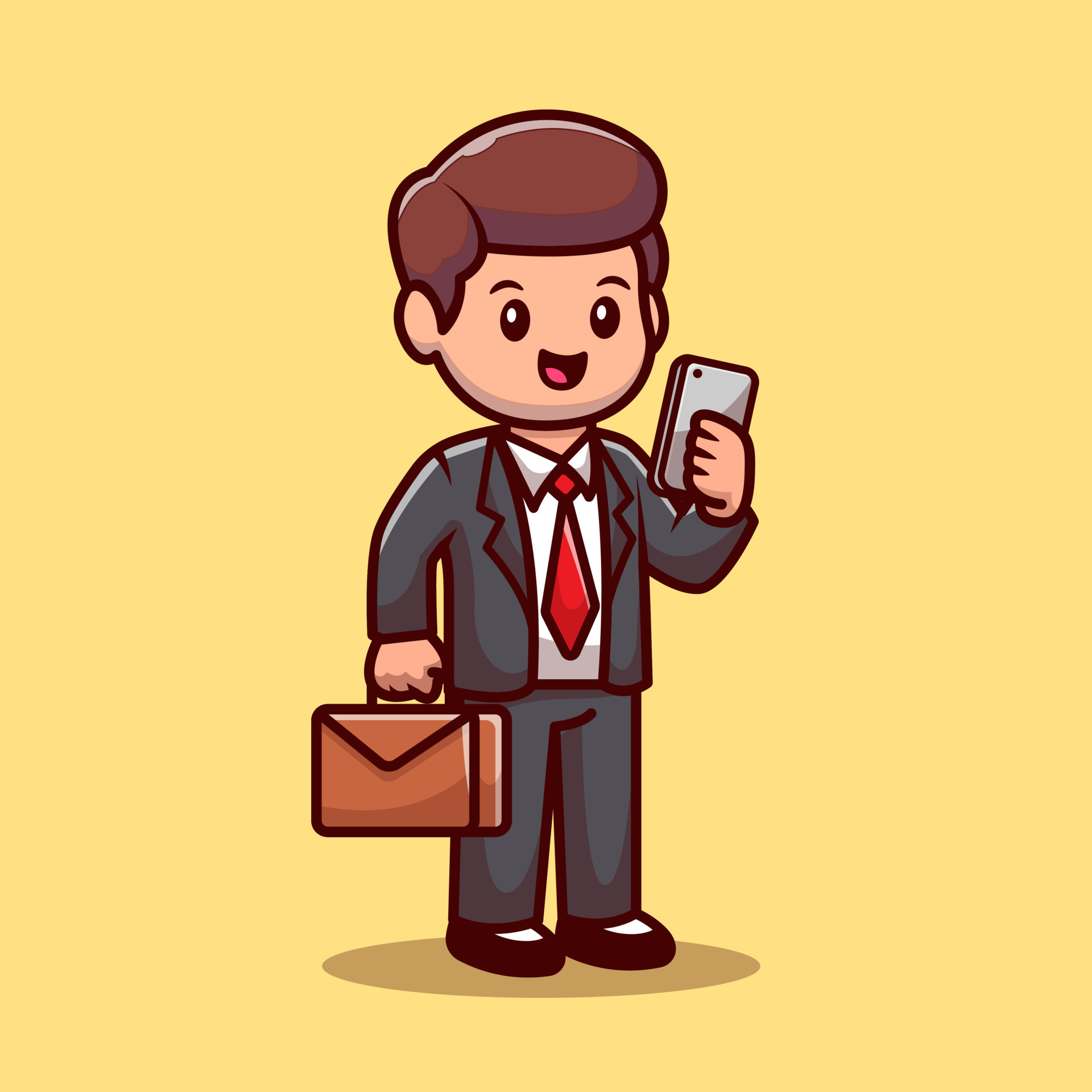 empresario con ilustración de icono de vector de dibujos animados de ... empresario con ilustración de icono de vector de dibujos animados de ...