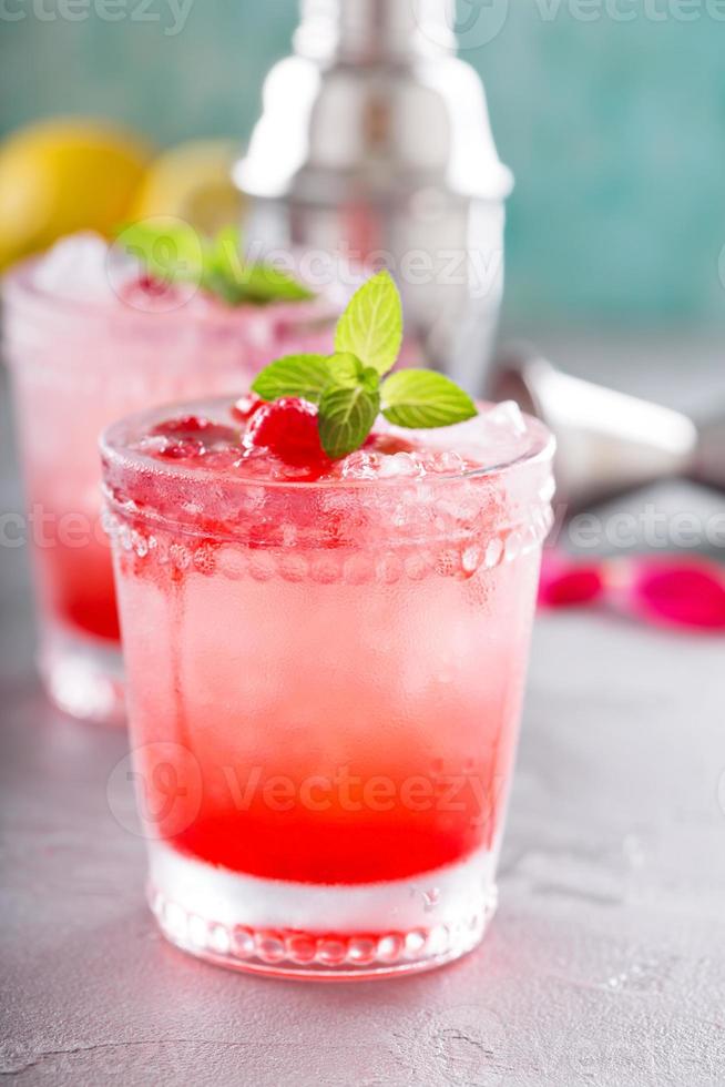 Raspberry ice cocktail 15759063 Stock Photo at Vecteezy